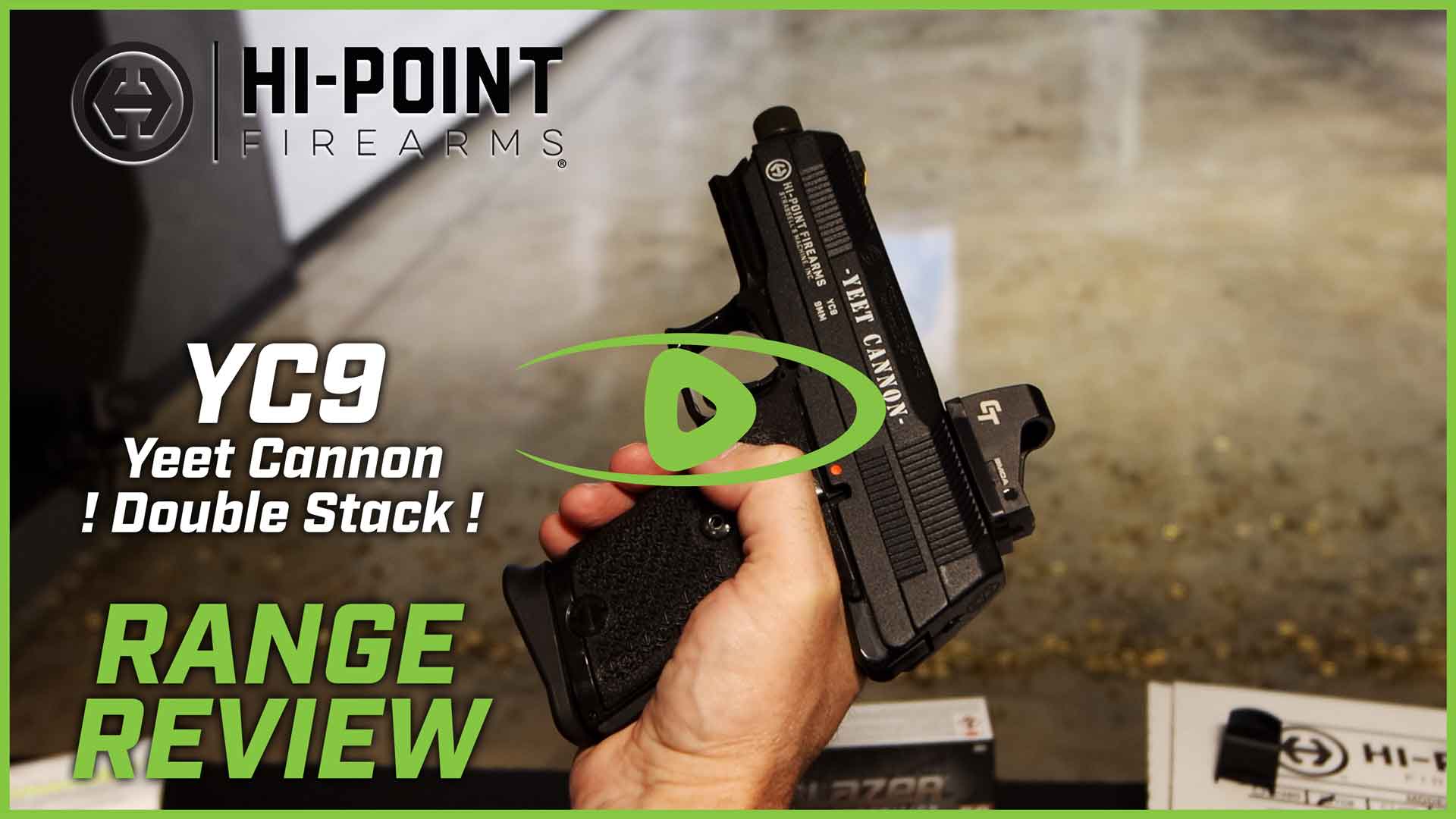 Hi-Point YC9 Yeet Cannon Double Stack Range Review | Videos | KYGUNCO