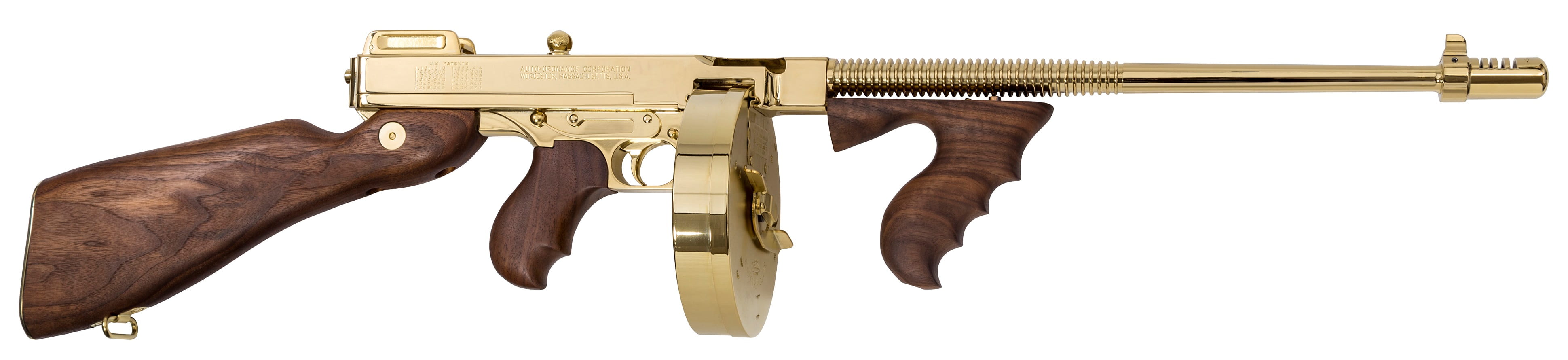 THOMPSON 1927A-1 Deluxe 45 ACP 16.5in Gold 50rd - Semi Auto Rifles at ...