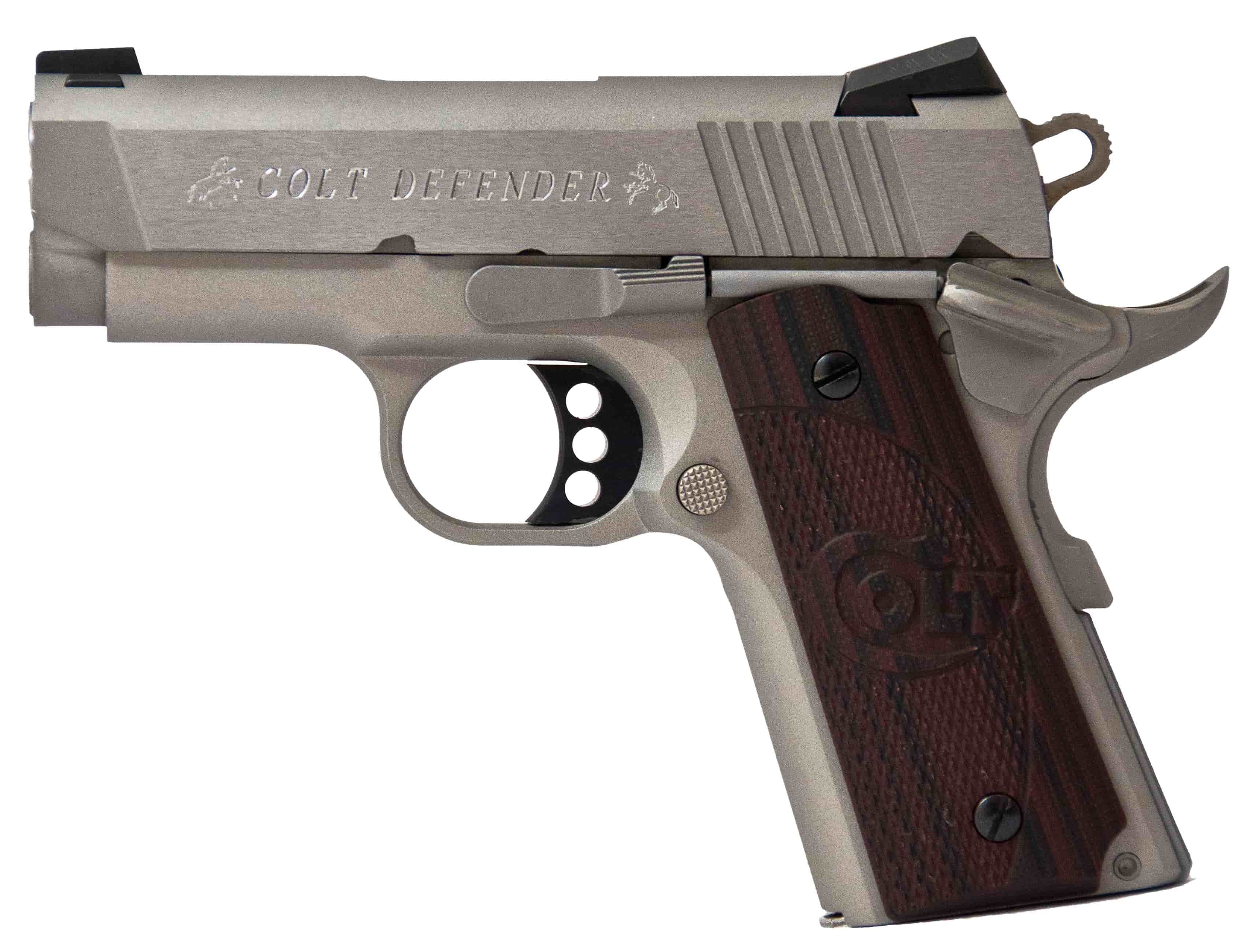COLT 1911 Defender 45 ACP 3" SS 7rd G10 Black Cherry | KYGUNCO
