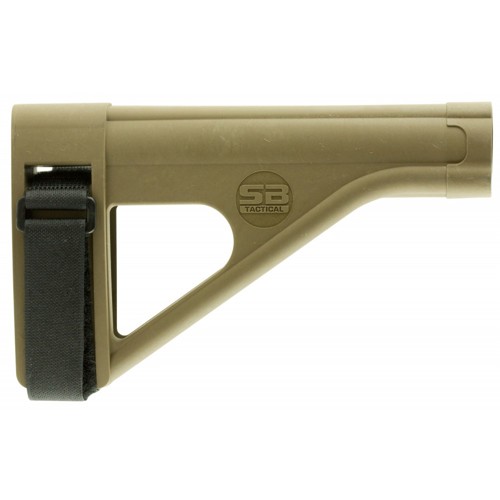 SB TACTICAL SOB Brace AR Style FDE SBT Logo for Tube 1.1-1.25ʺ | KYGUNCO