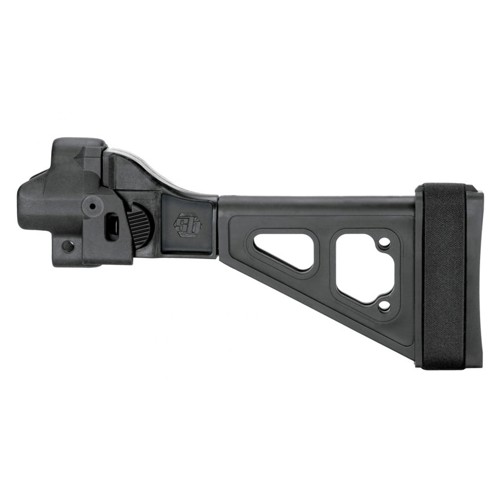 SB TACTICAL SBT5 Side Folding Brace Blk, SBT Logo, MP5 Adapter | KYGUNCO