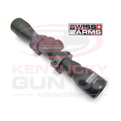 SWISS ARMS 4x32 rifle scope with weaver/picatinny rings | KYGUNCO