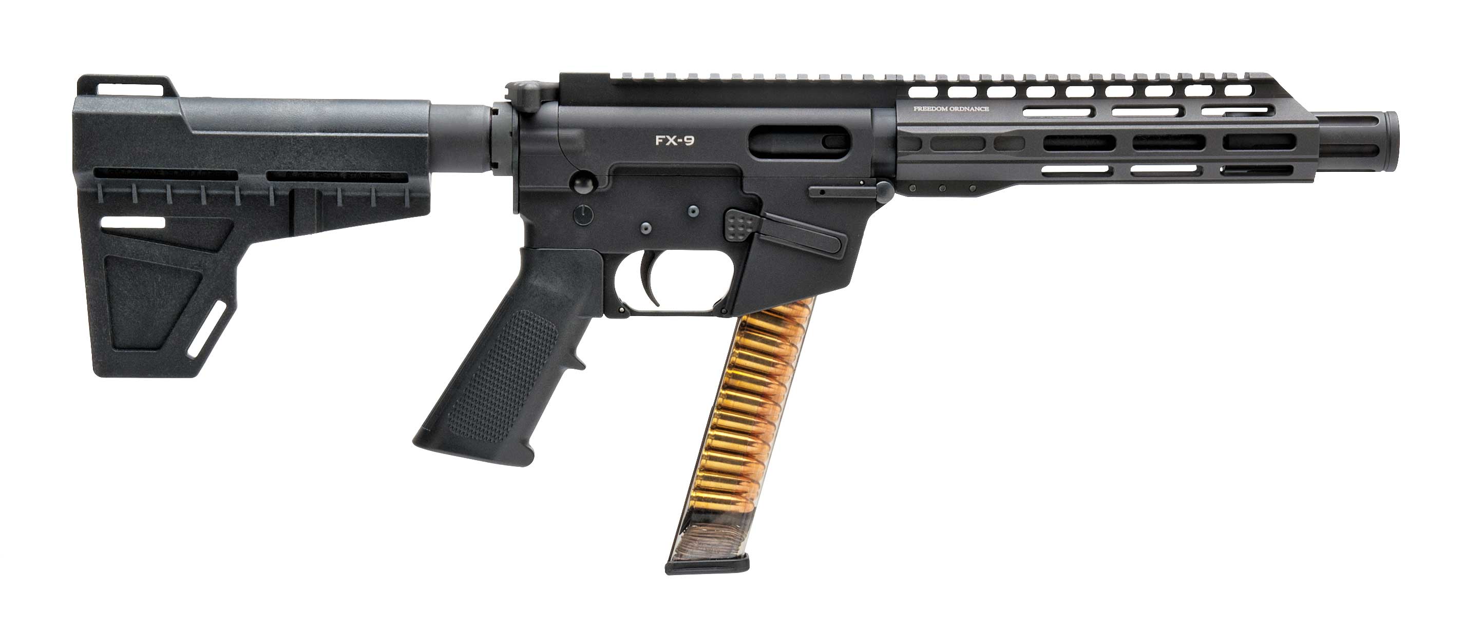 FREEDOM ORDNANCE FX-9 Pistol 9mm 8.25" 31+1 M-Lok w/Brace » KYGUNCO