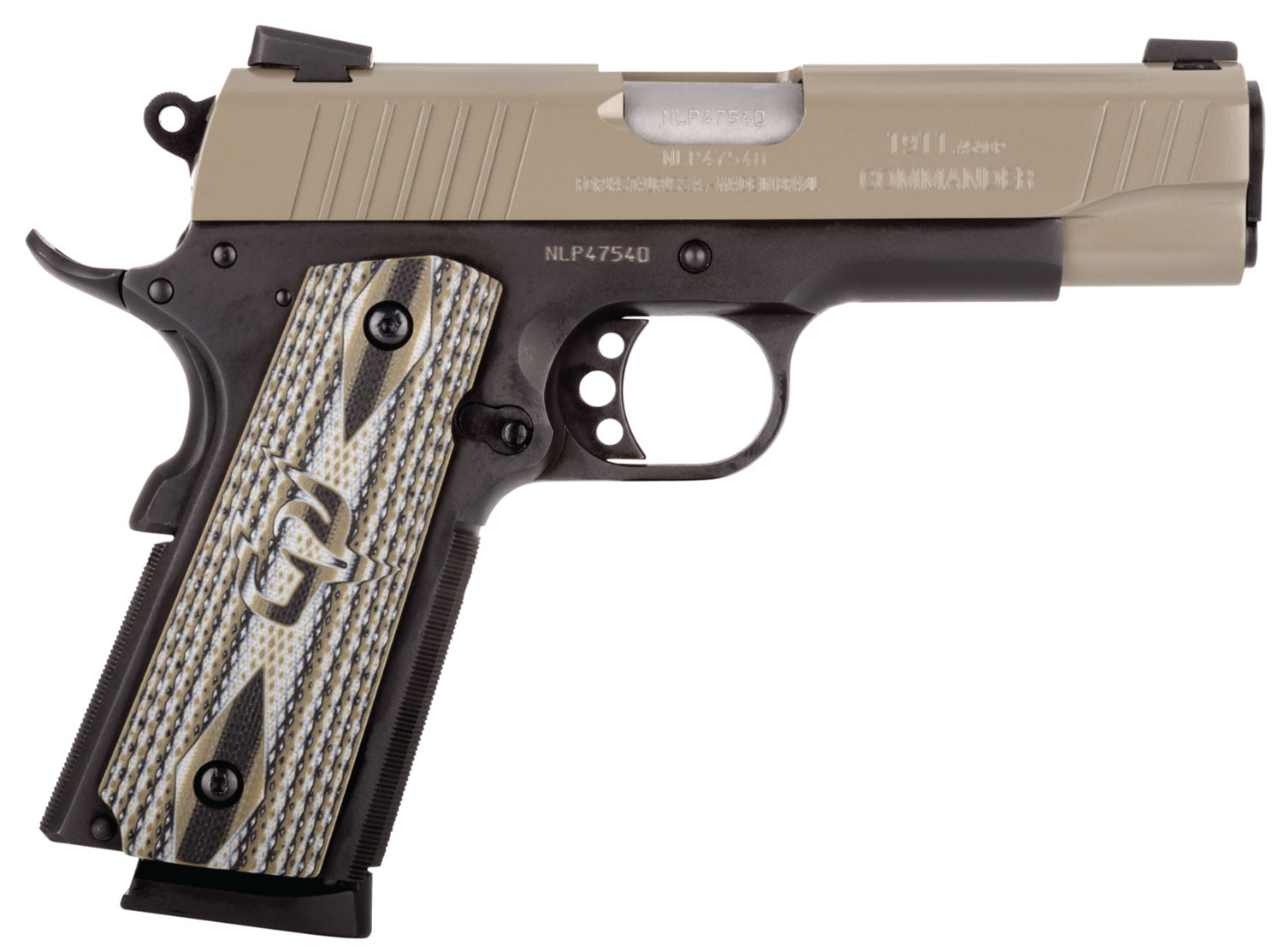 TAURUS 1911™ Commander 45 ACP 5" 8+1 VZ Grip Sand/Black | KYGUNCO