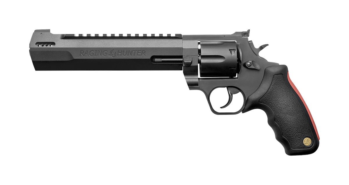 TAURUS Raging Hunter 44 Rem Mag 8.38" 6rd Revolver | Black w/ Rubber ...
