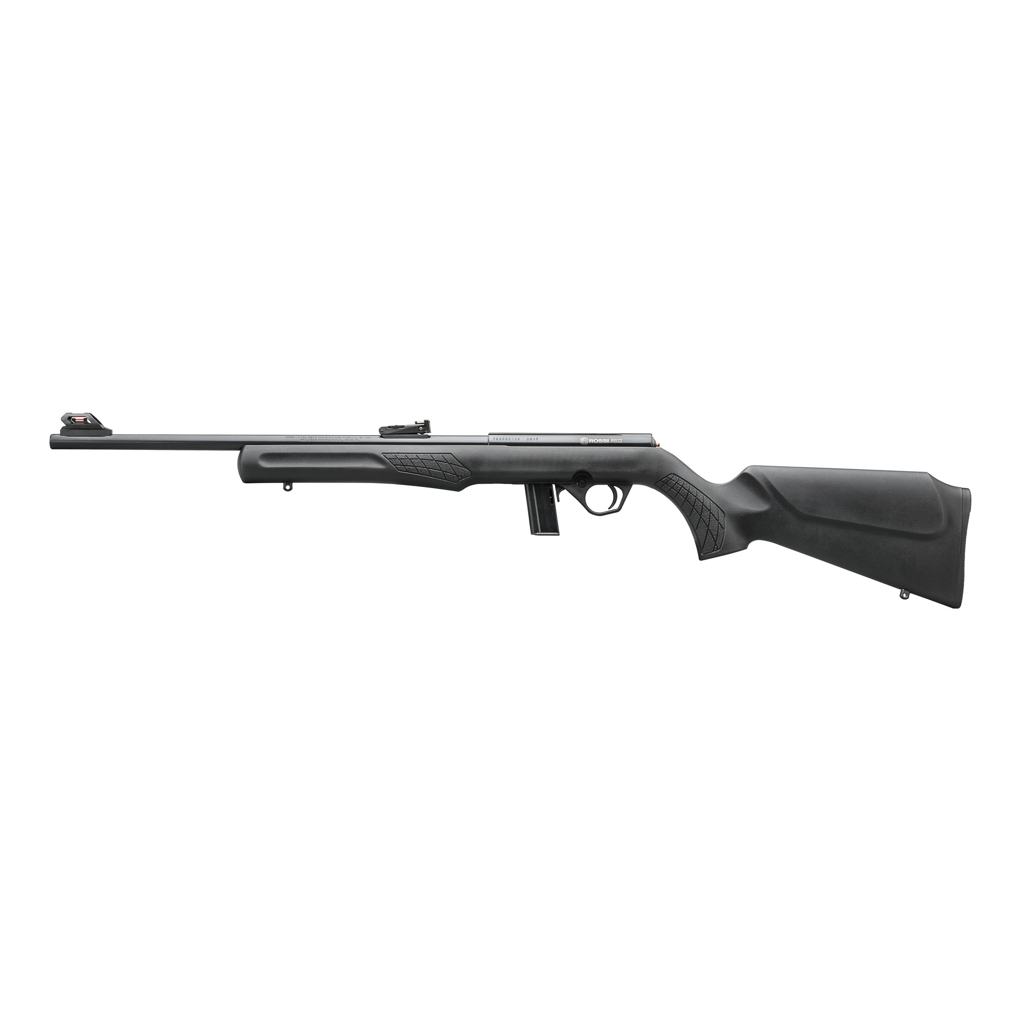 ROSSI RB22 22LR 18" 10rd Bolt Rifle w/ Fiber Optic Sights - Black ...