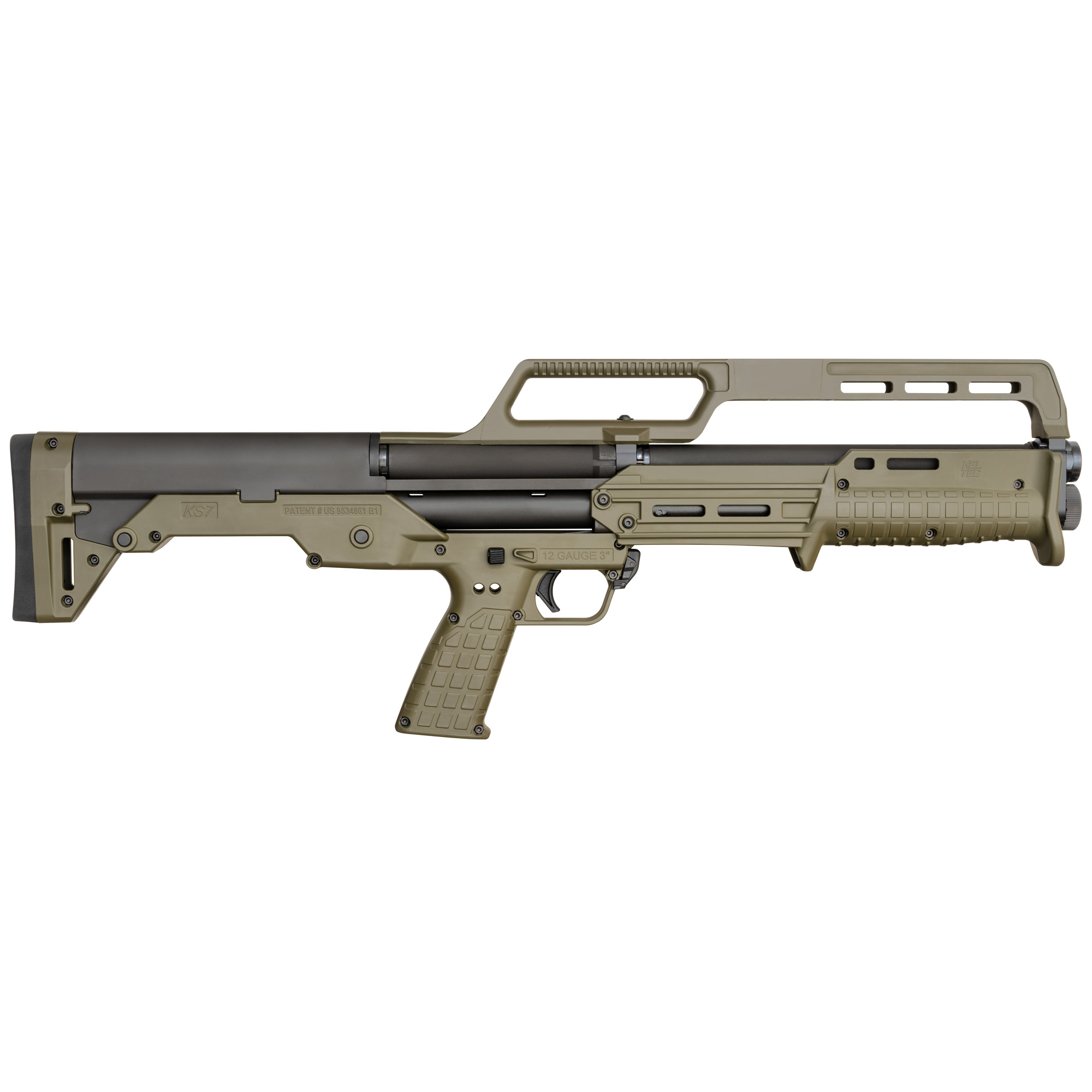 KEL-TEC KS7 12 Gauge 3" 18.5" 6+1 Pump Shotgun w/ Carry Handle - OD ...