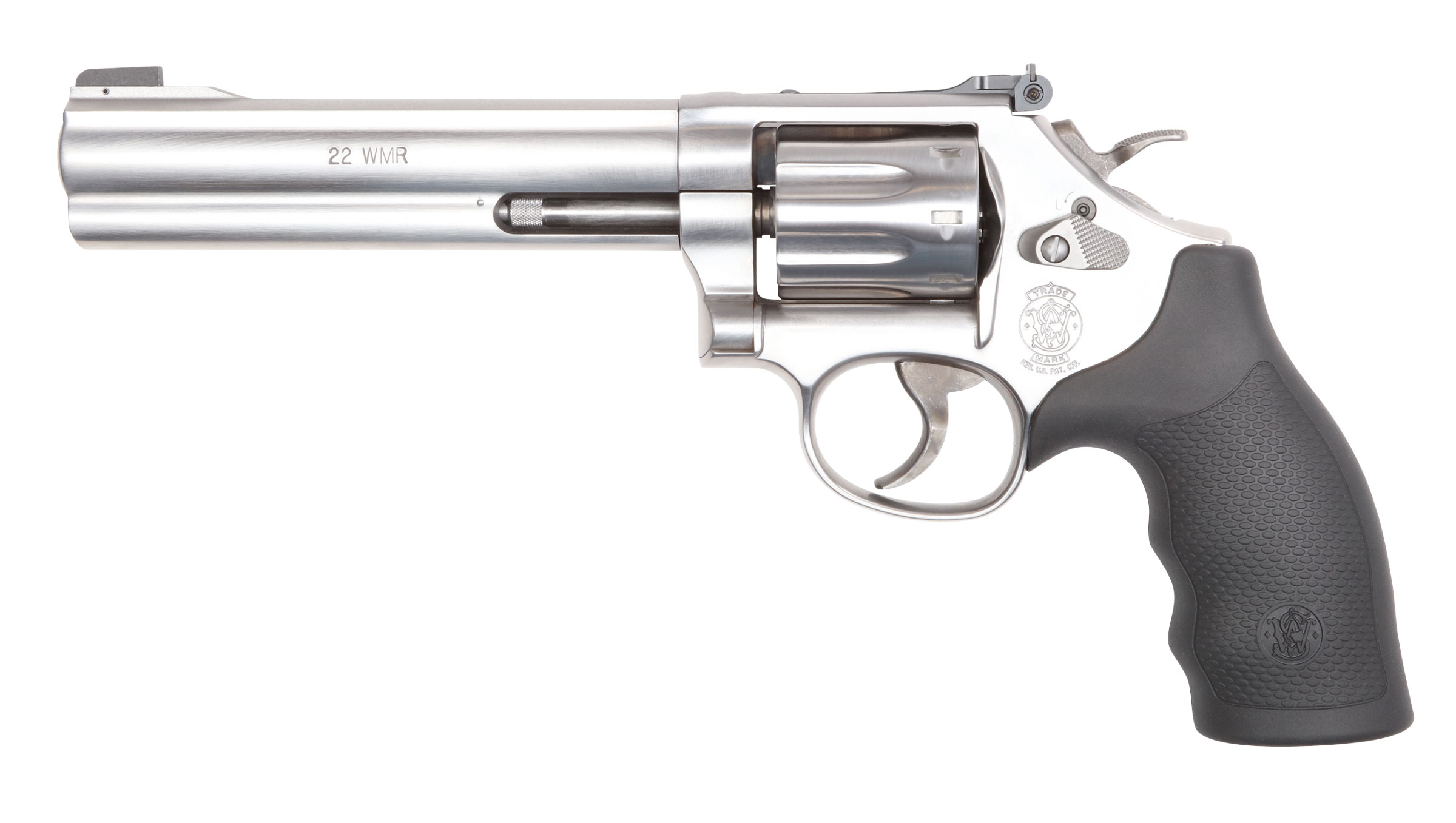 SMITH & WESSON M648 22 WMR 6" 8rd K-Frame Revolver - Stainless | KYGUNCO