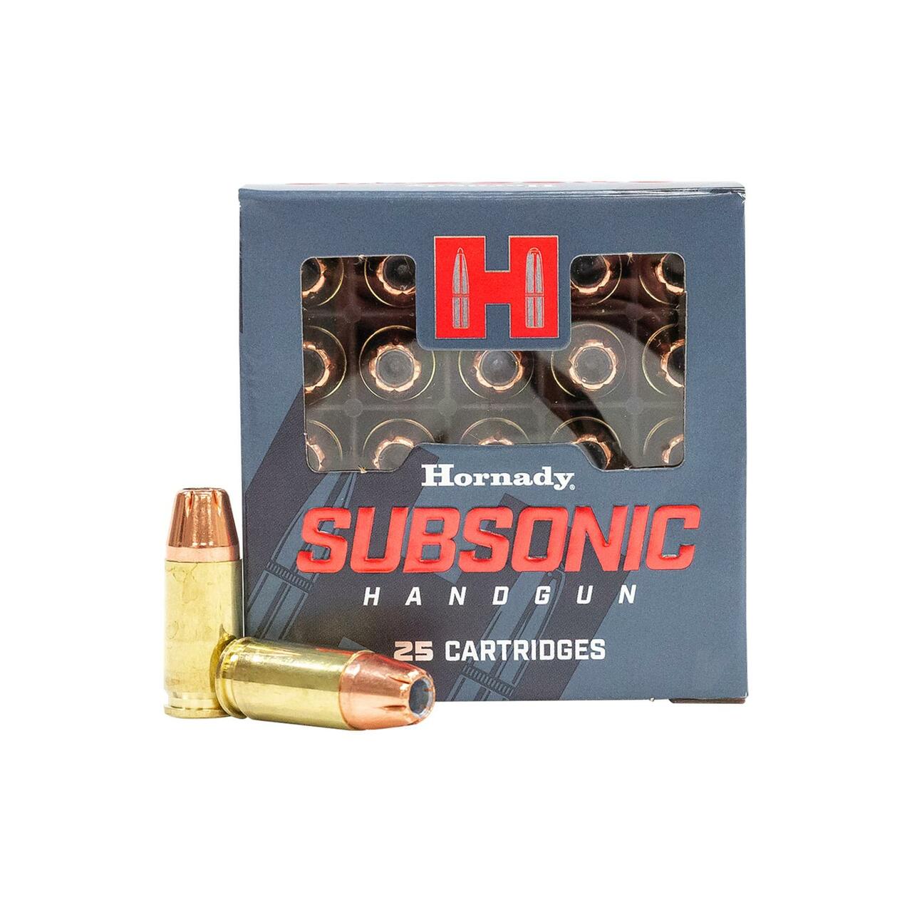 HORNADY Subsonic 9mm 147gr XTP Hollow Ammunition | 25 Rounds | KYGUNCO