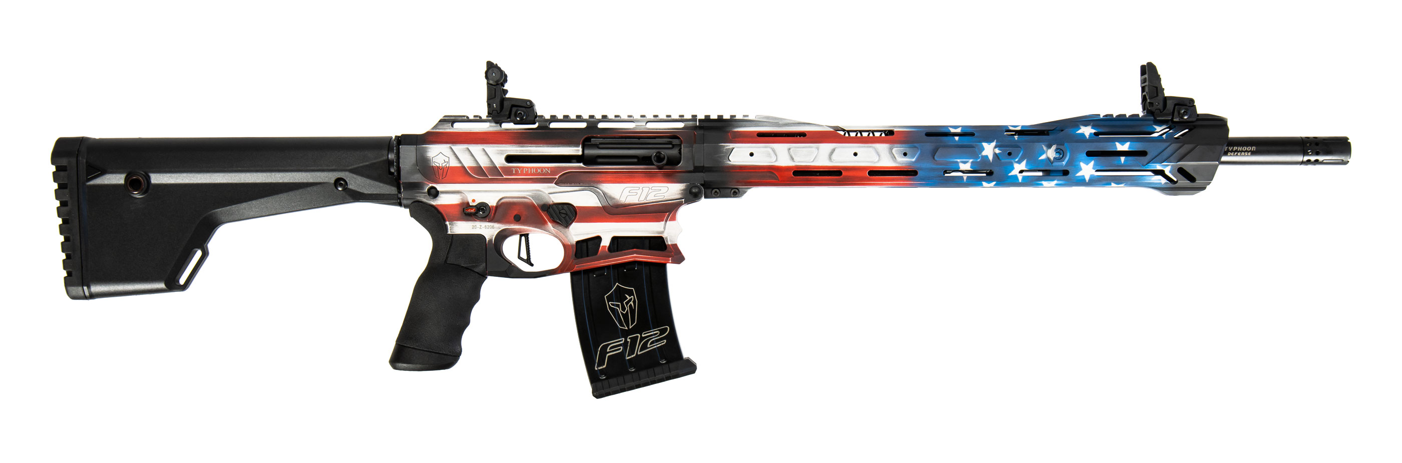 TYPHOON DEFENSE F12 Patriot Sprot 12 Gauge 3" 18.5" 5rd Semi-Auto AR12 ...