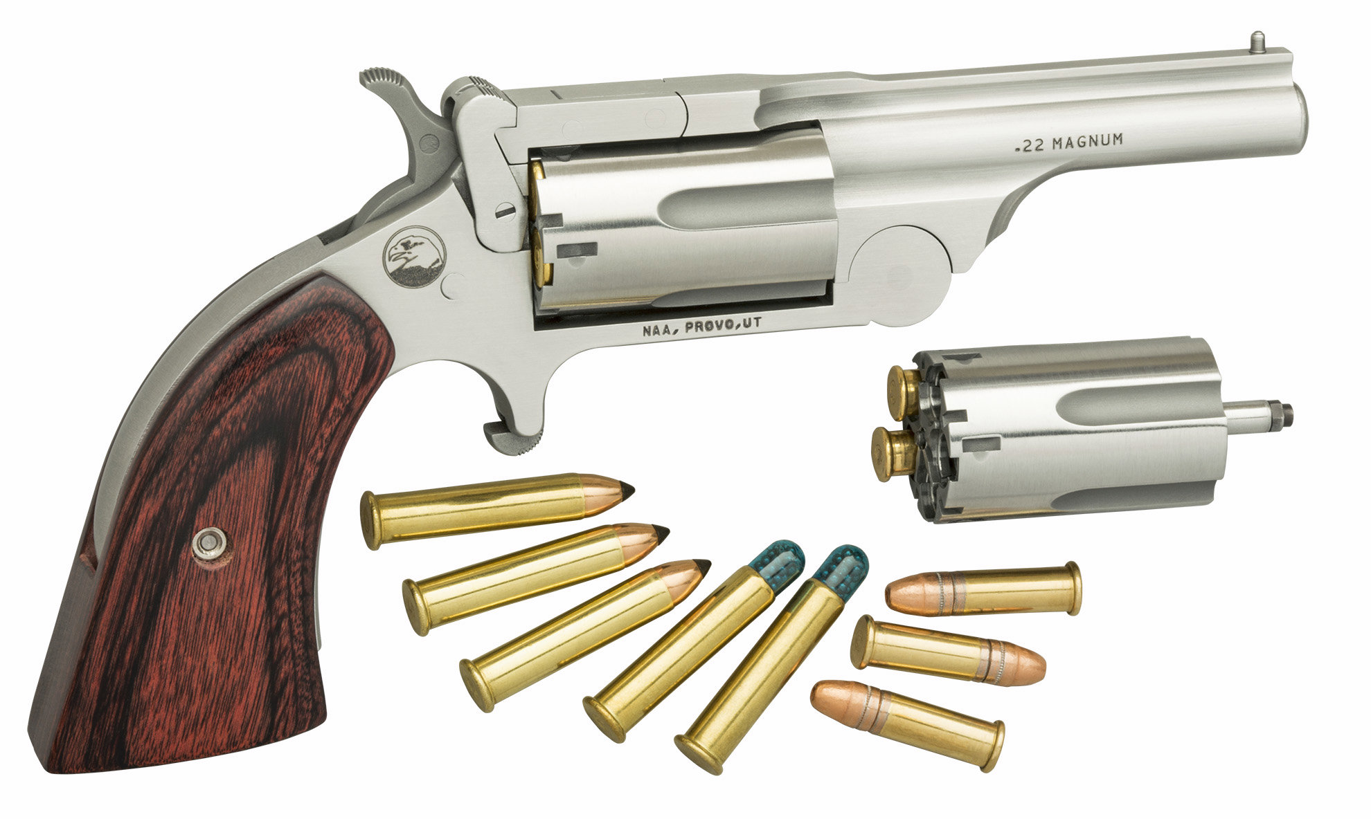 NAA Ranger II 22LR / 22 WMR 2.5" 5rd Break-Top Revolver - Stainless ...