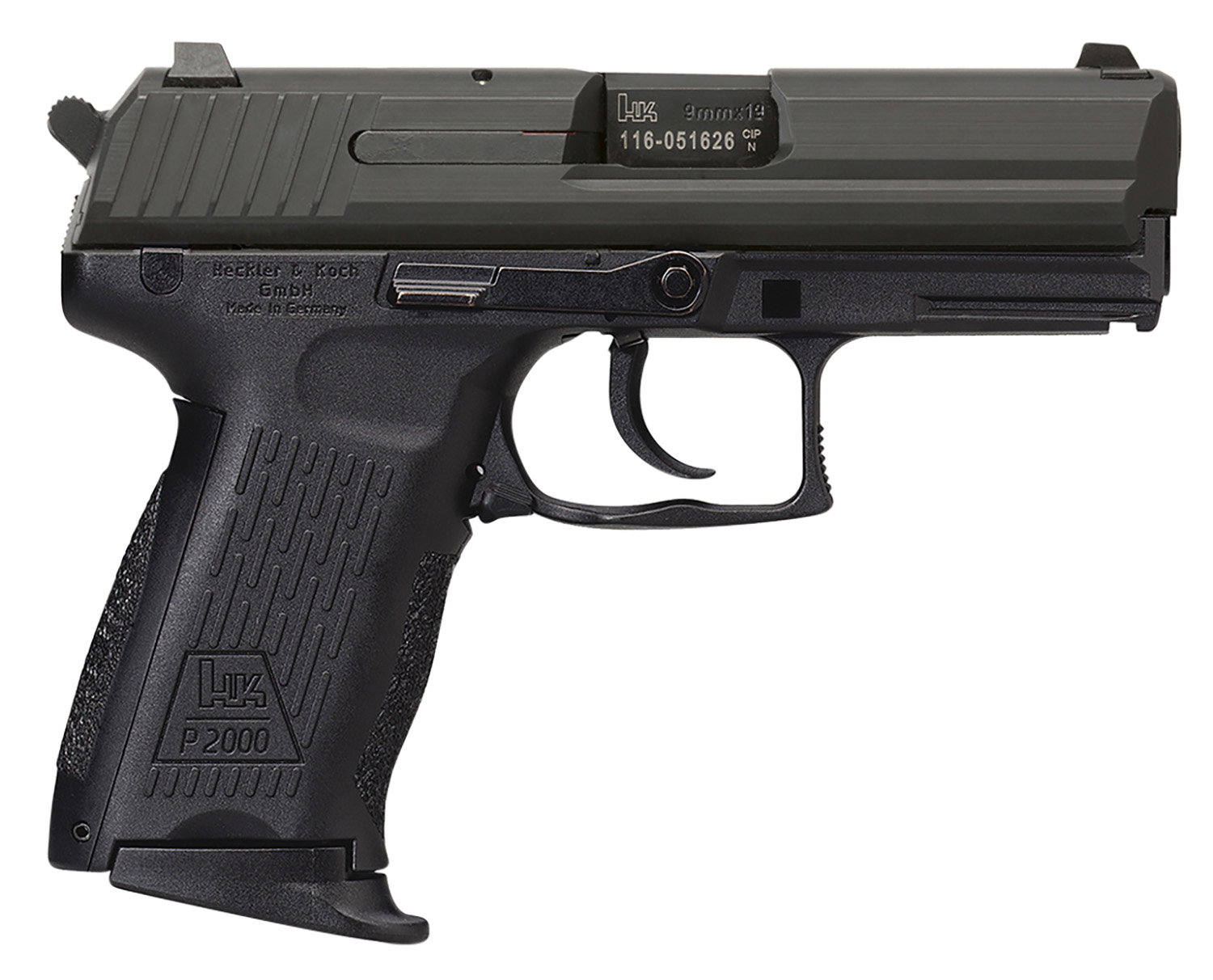 HK USA P2000 V3 9mm 3.66" 10rd DA/SA Pistol - Black | KYGUNCO