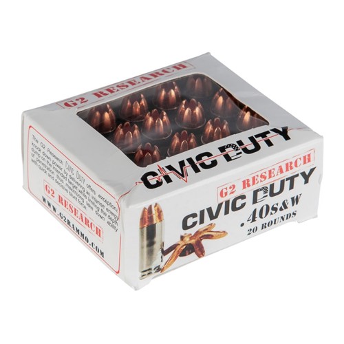 G2 RESEARCH 40SW Civic Duty 122Gr Lead Free Copper 20rd | KYGUNCO