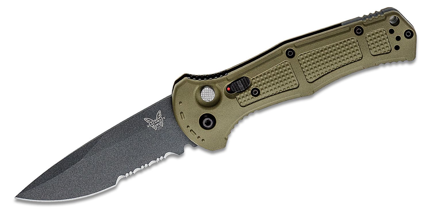 BENCHMADE Claymore Auto 3.6" Folding Knife CPM-D2 - Green | KYGUNCO