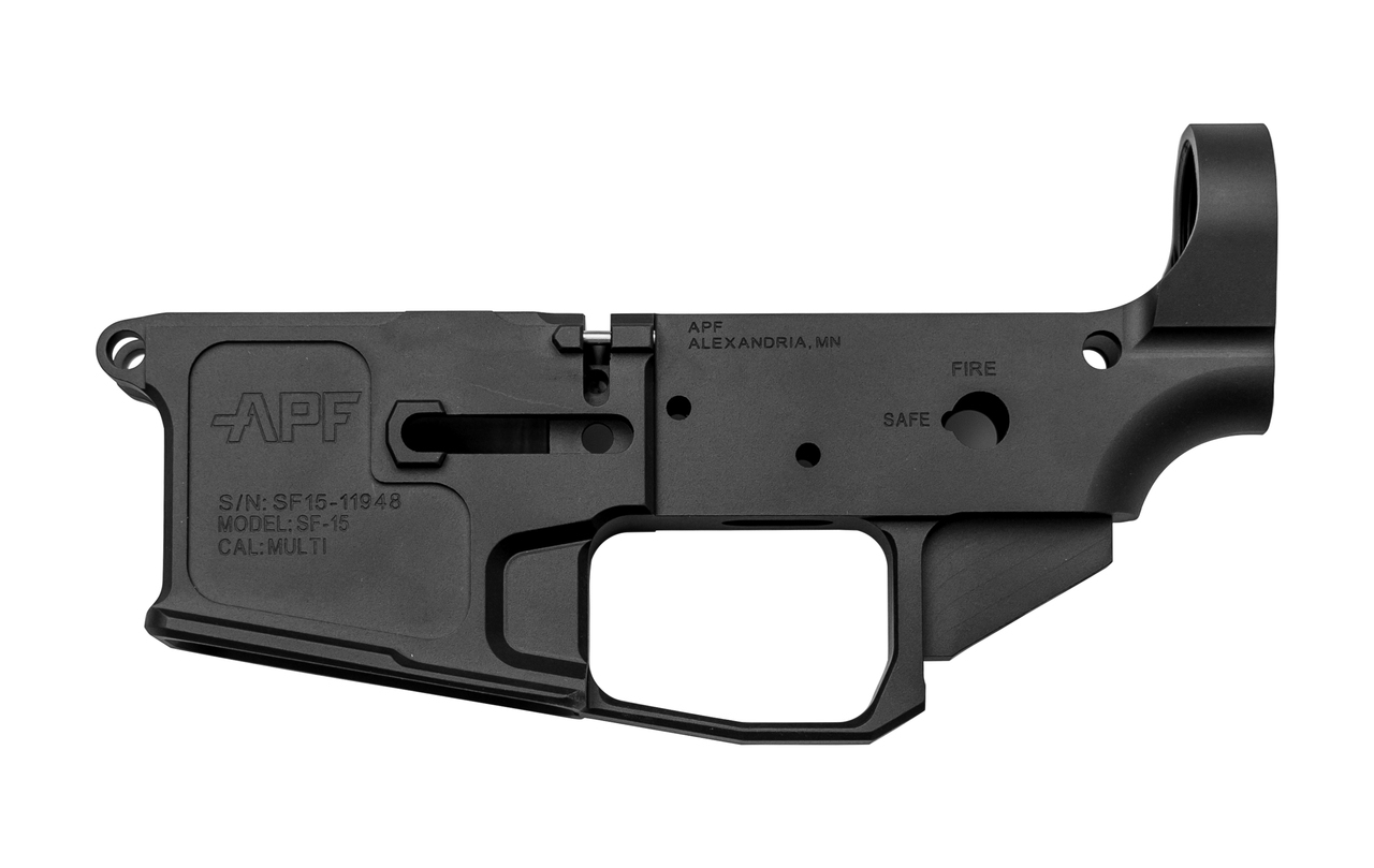APF AR-15 Stripped Billet Lower Receiver - Matte Black | KYGUNCO