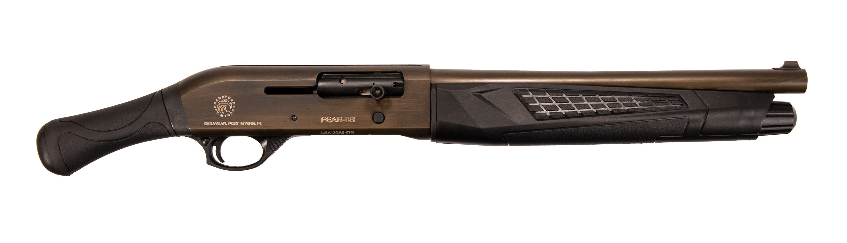GARAYSAR FEAR-118 12 Gauge 3" 14.55" 4+1 Semi-Auto PGO - Bronze | KYGUNCO