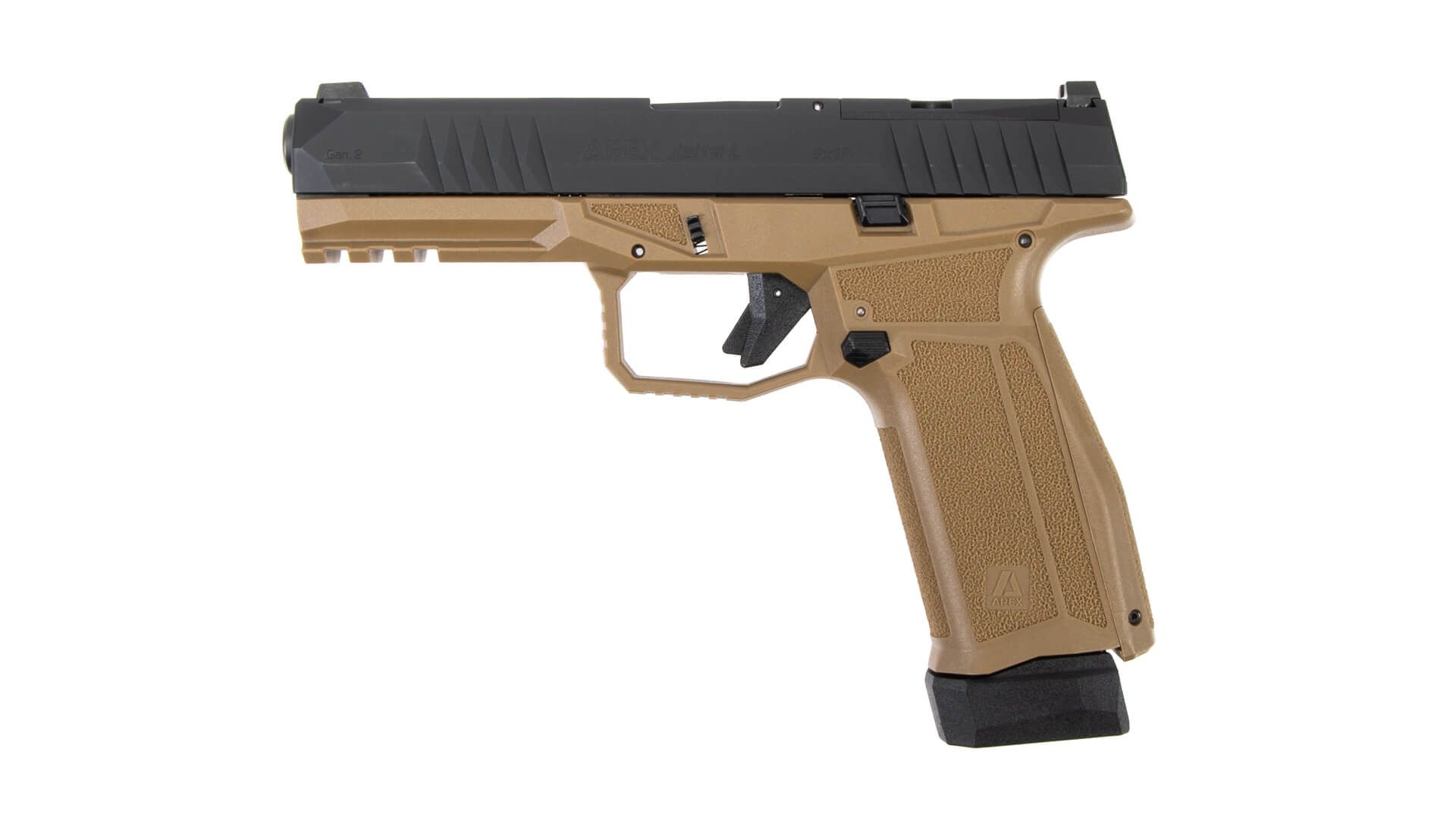AREX DEFENSE Delta L 9mm OR StrikeFire 4.5" FDE/Blk 17/19rd | KYGUNCO