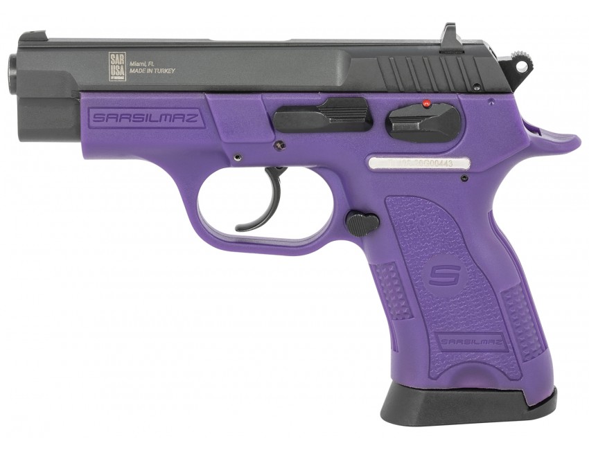 SAR USA B6C Compact 9mm 3.8" 13rd Pistol w/ Manual Safety - Violet / Black | KYGUNCO