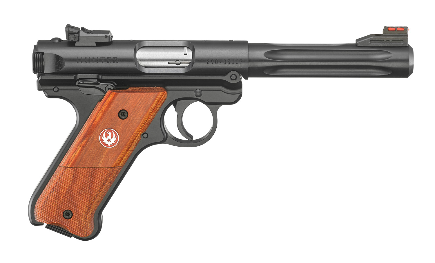 RUGER Mark IV Hunter 5 5 Fluted Barrel 22LR 10rd Pistol W HiViz RUGER Mark IV Hunter 5 5 Fluted Barrel 22LR 10rd Pistol W HiViz