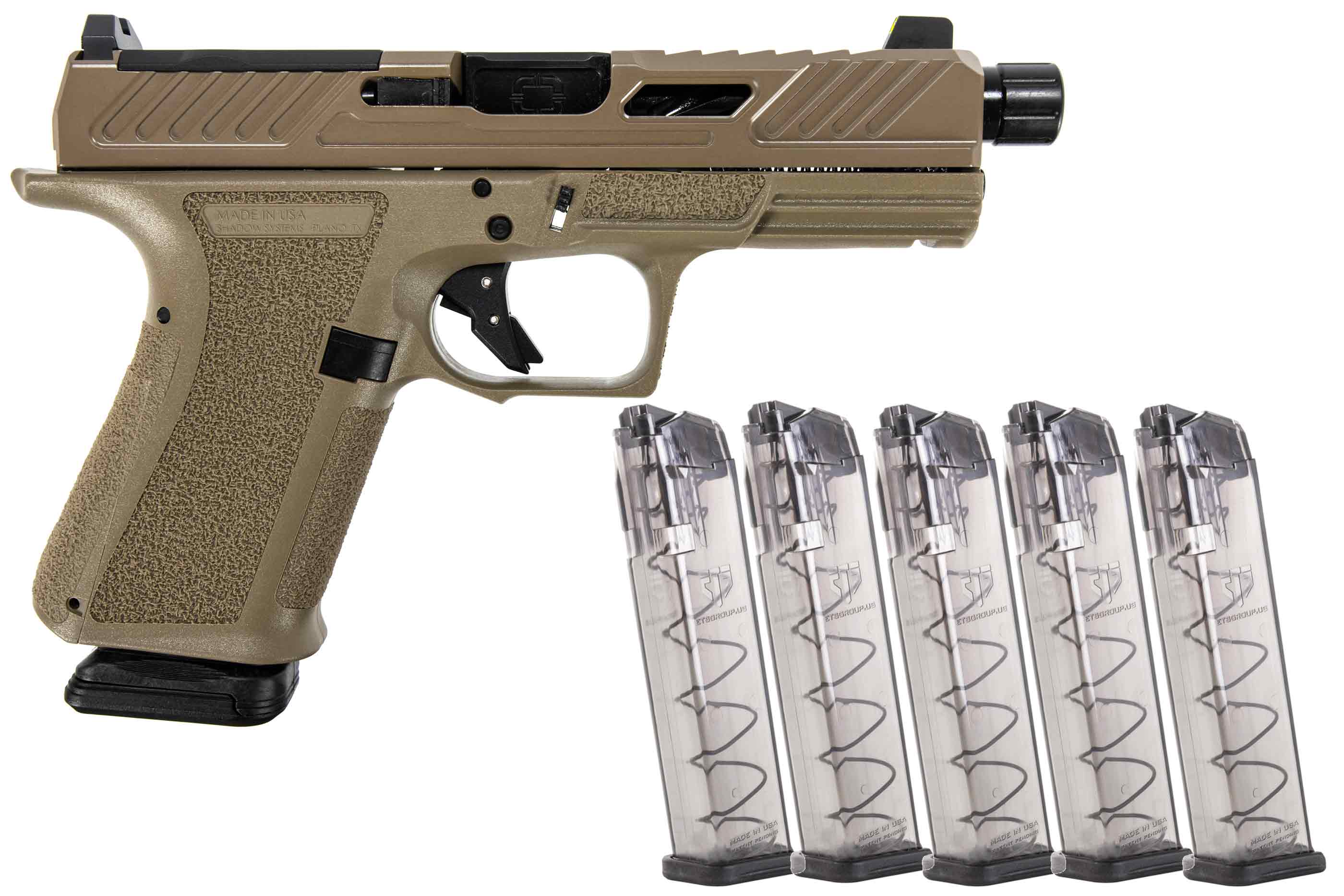SHADOW SYSTEMS MR920 Elite 9mm FDE Optics Ready +5 ETS 22 rd Mags | KYGUNCO