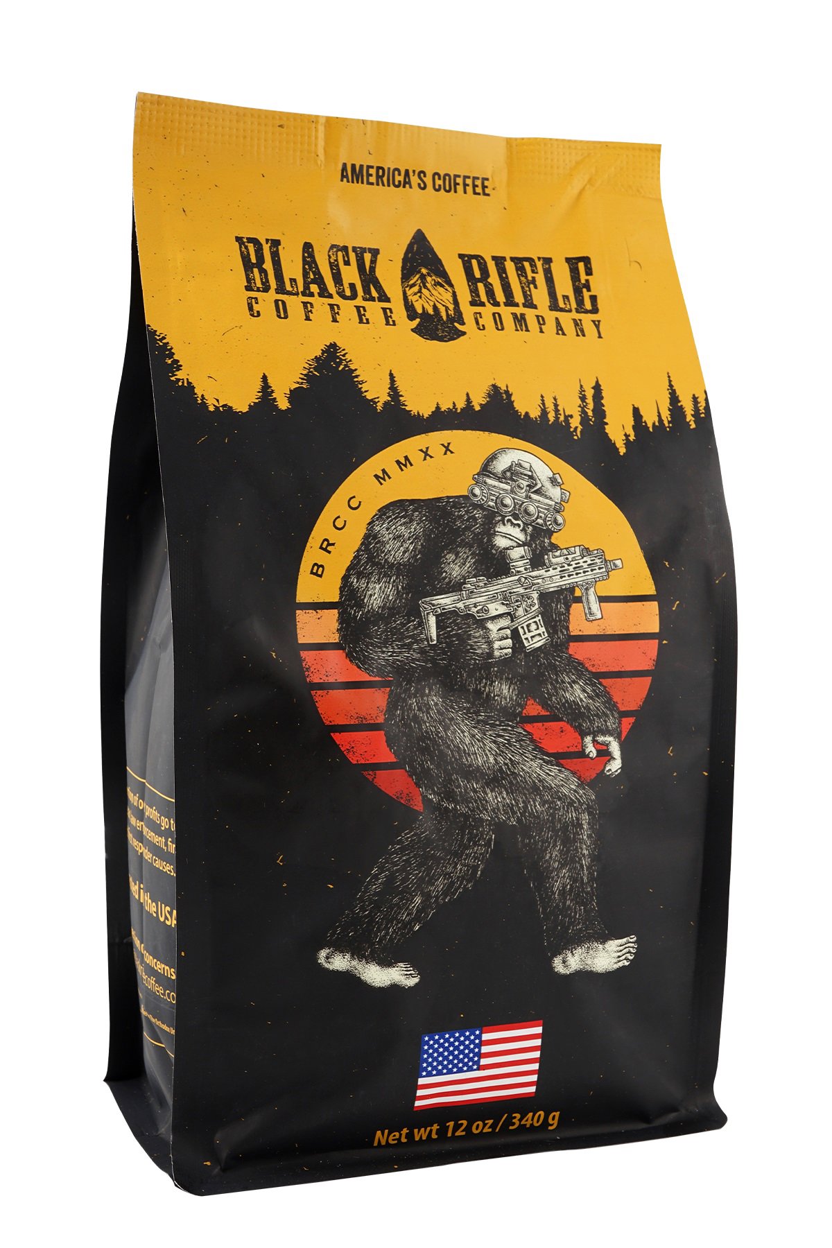 BLACK RIFLE COFFEE Tactisquatch Roast Ground Coffee Dark Roast 12oz ...