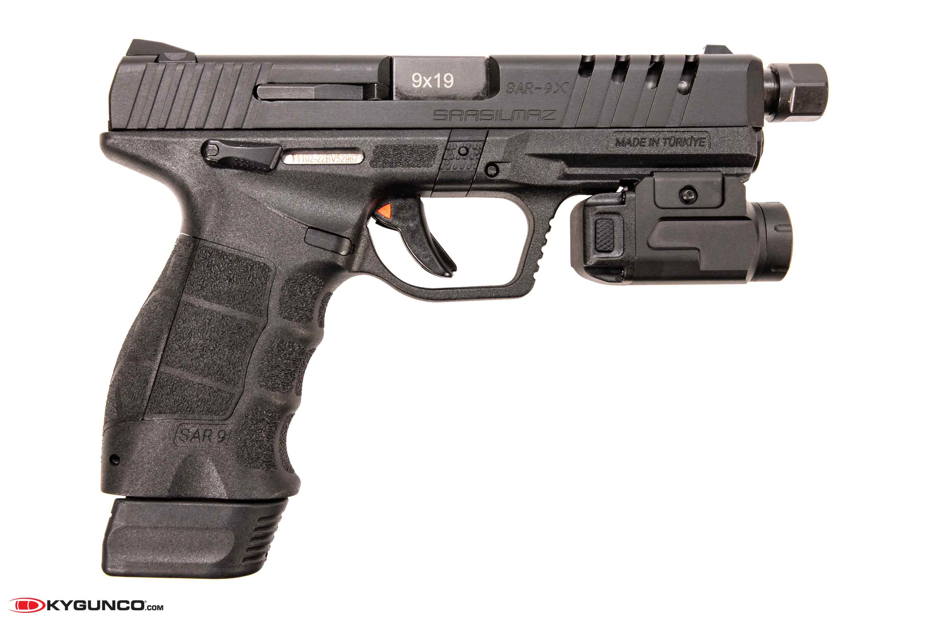 SARU USA SAR9X 9mm 4.4ʺ 17rd Pistol X-Package - Black | KYGUNCO