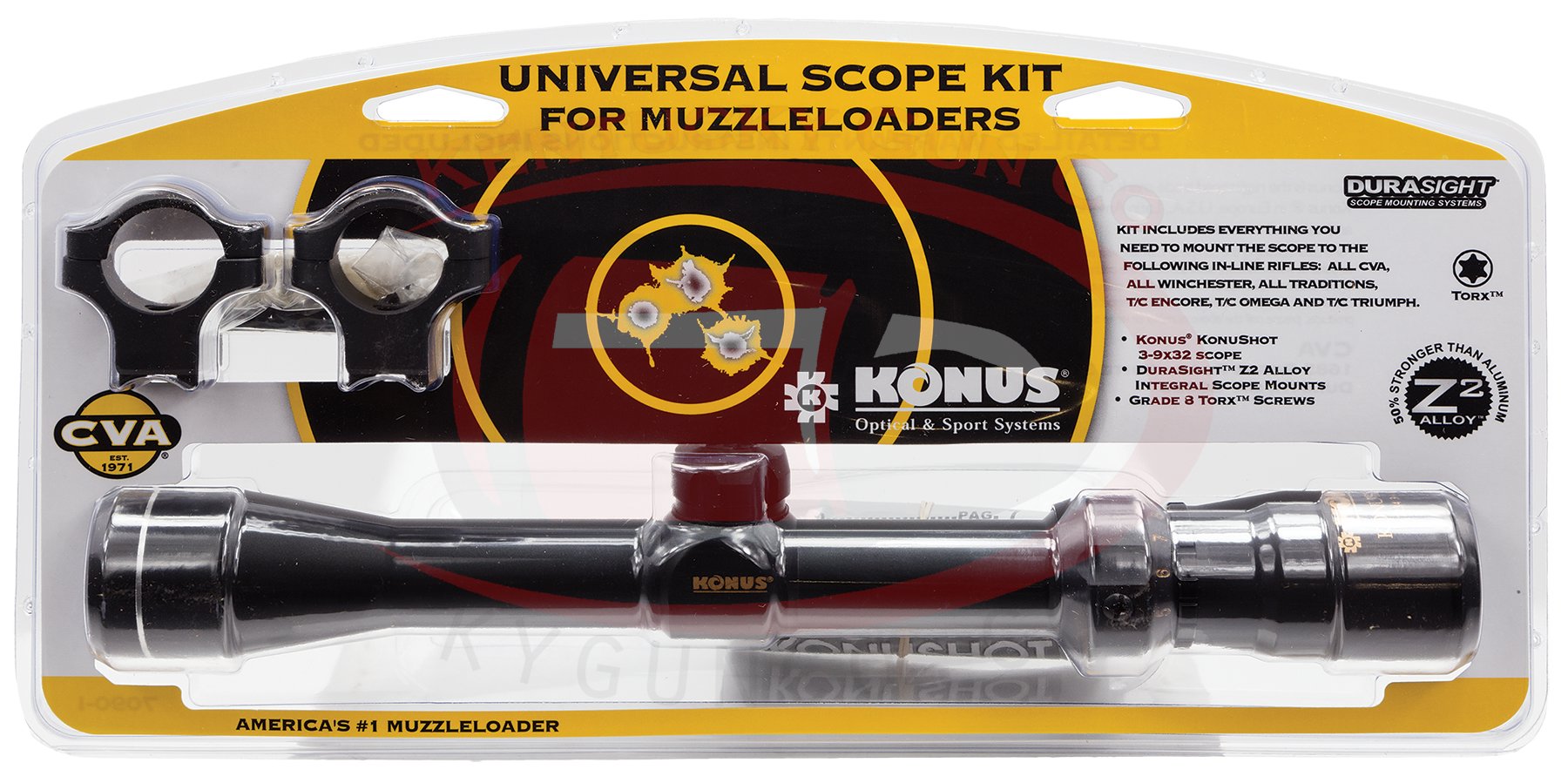 CVA Scope Kit w/ Medium Mounts/Rings, 3-9x32 | KYGUNCO
