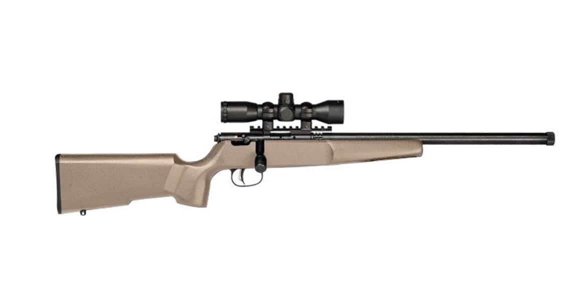 SAVAGE ARMS Rascal Target XP 22 LR 16.1" Bolt Rifle - FDE | KYGUNCO