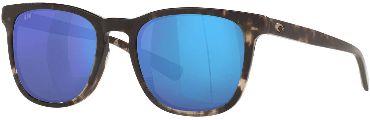 COSTA Sullivan 580G Blue Mirror Polarized Sunglasses | Shiny Black Kelp ...
