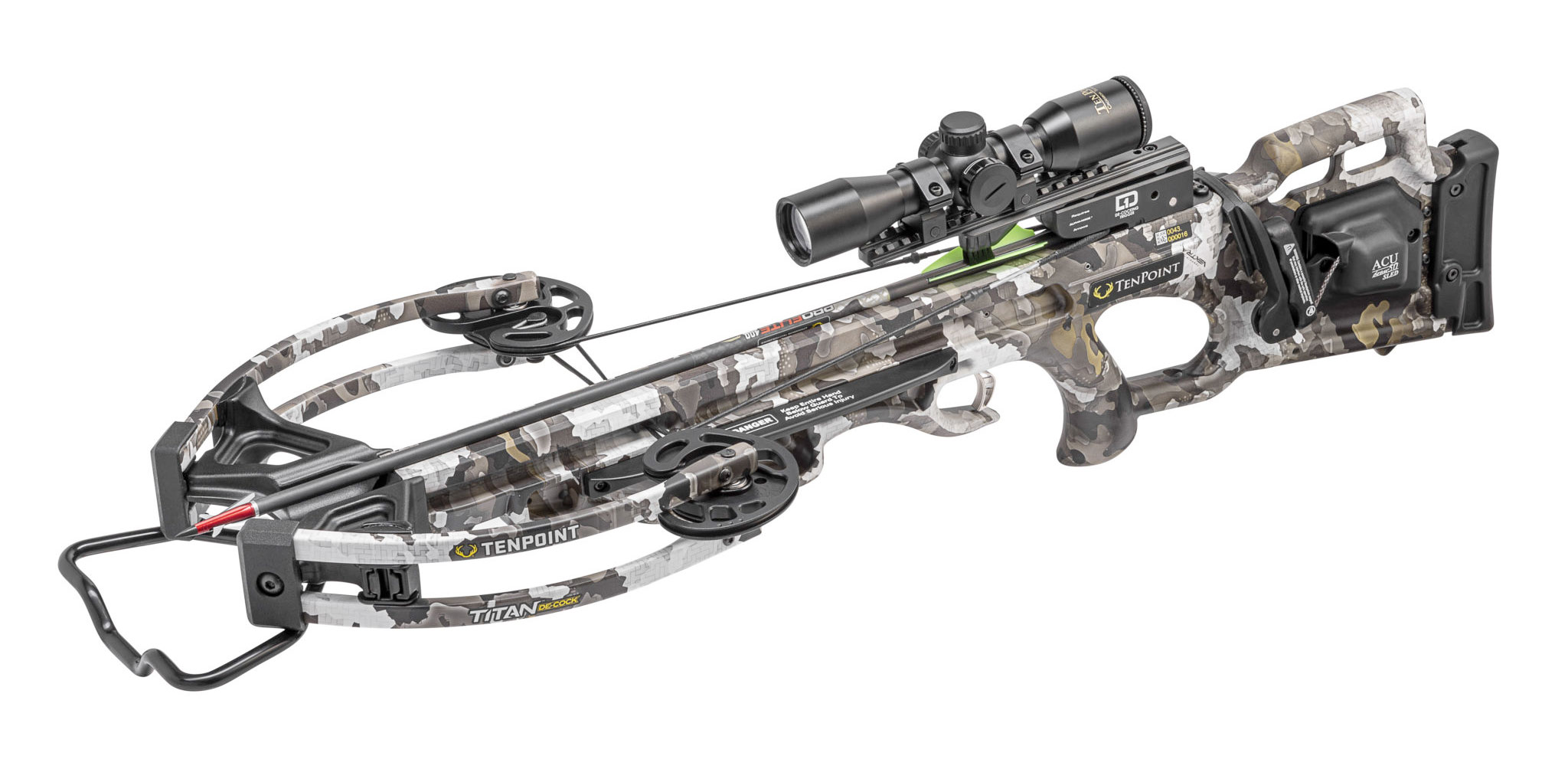 TENPOINT Titan De-Cock Crossbow Package w/ ACUdraw & Pro-View 3x Scope ...