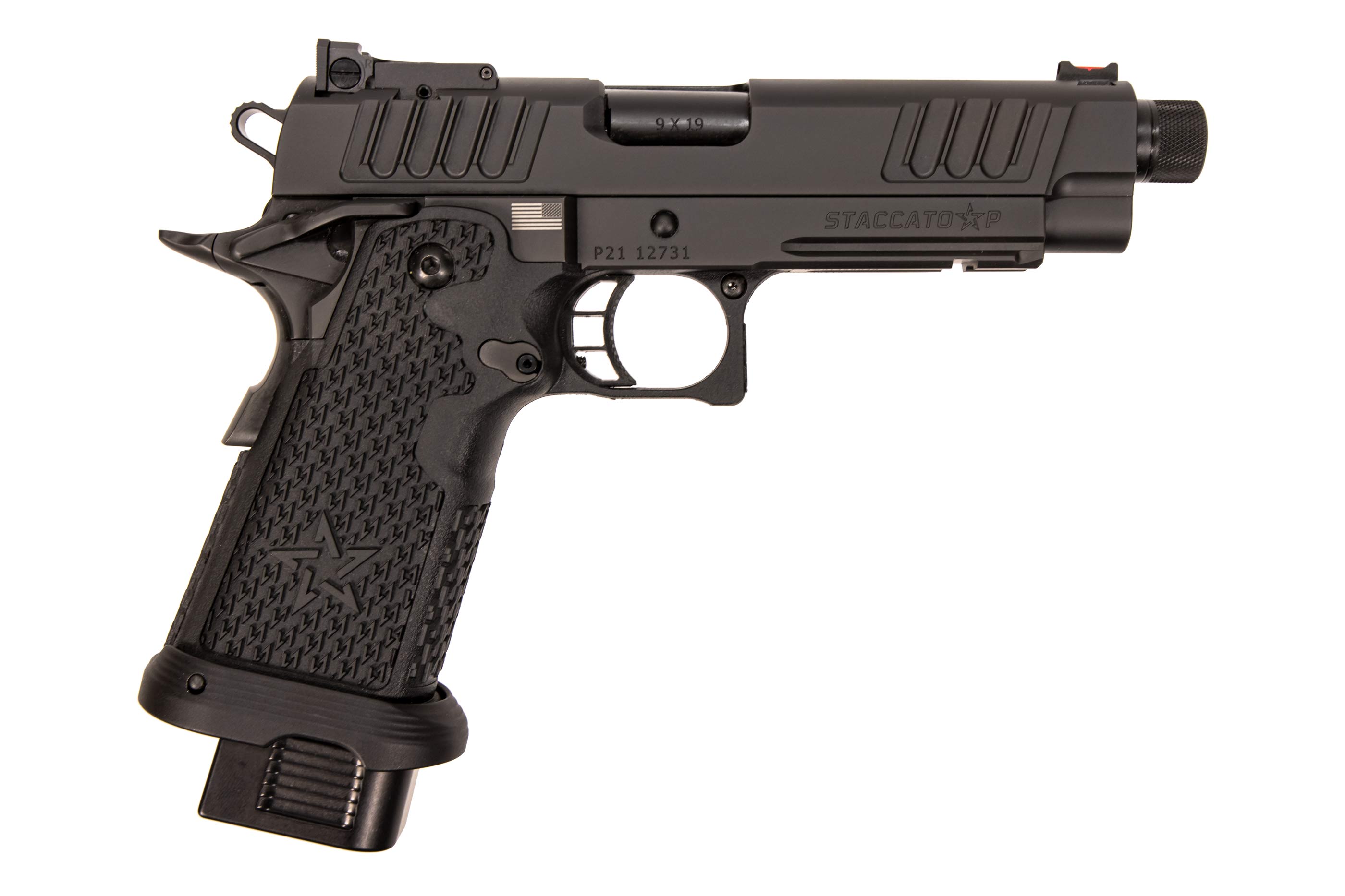 STACCATO Staccato P CS Frame 9mm 4.4" 17rd Pistol w/ Threaded Bull ...