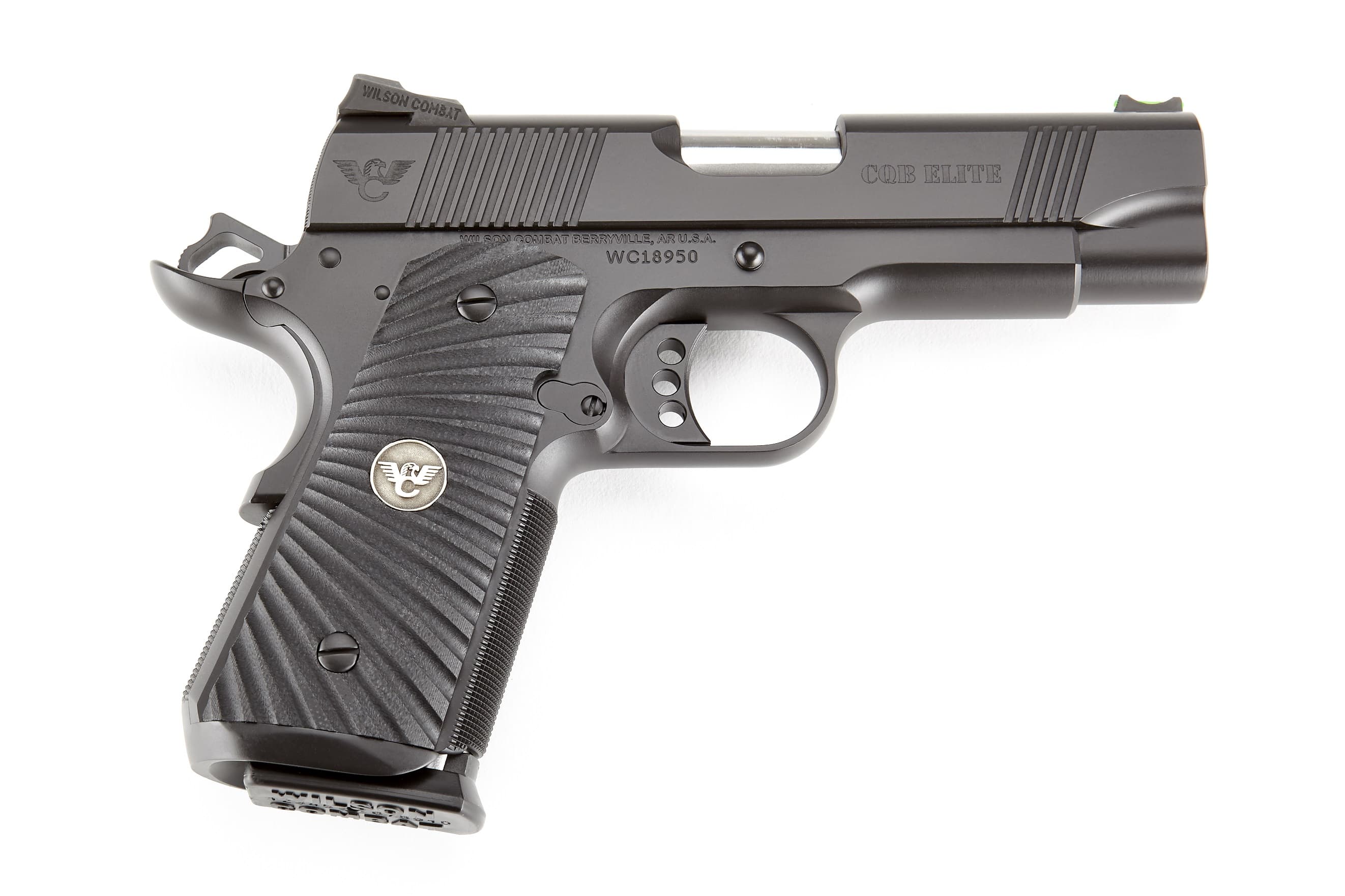 WILSON COMBAT CQB ELITE 1911 Compact 9mm 4" 9rd Pistol - Black / G10 ...
