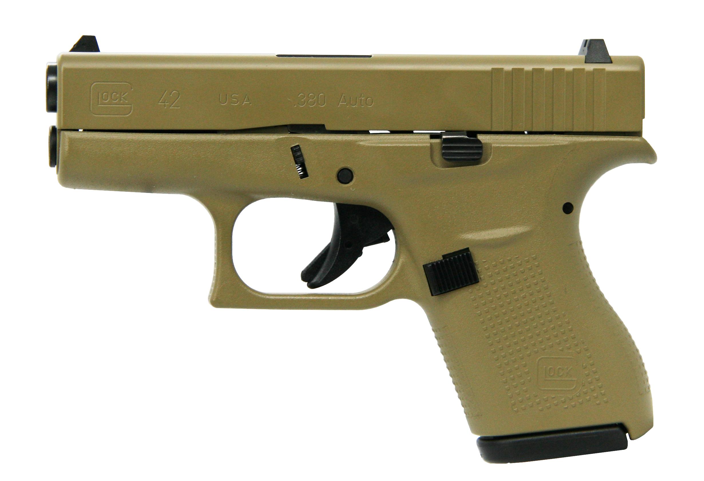 GLOCK G42 380 ACP 3.2in FDE 6rd | KYGUNCO