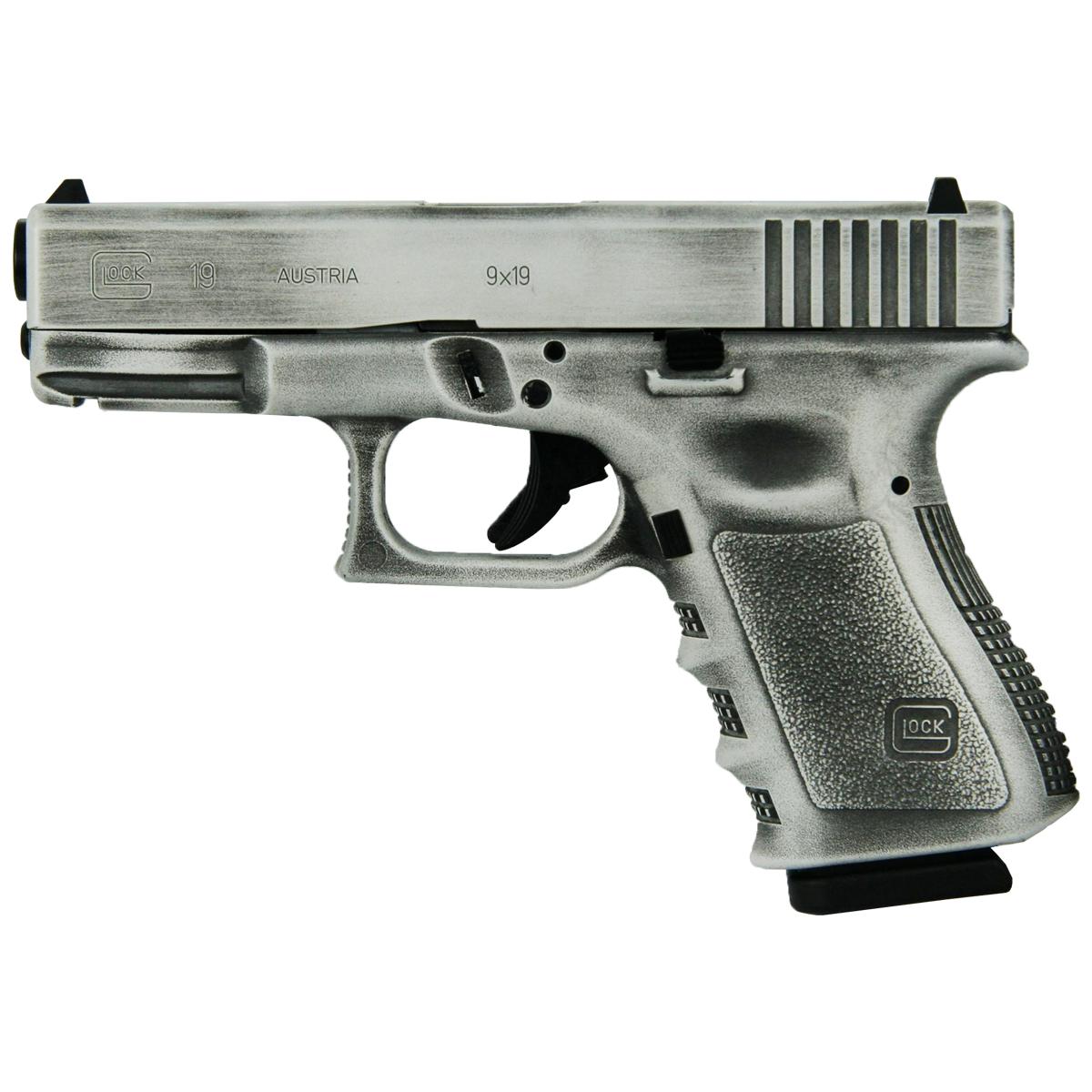 GLOCK G19 G3 9mm 4" 15rd White Distressed Austria » KYGUNCO