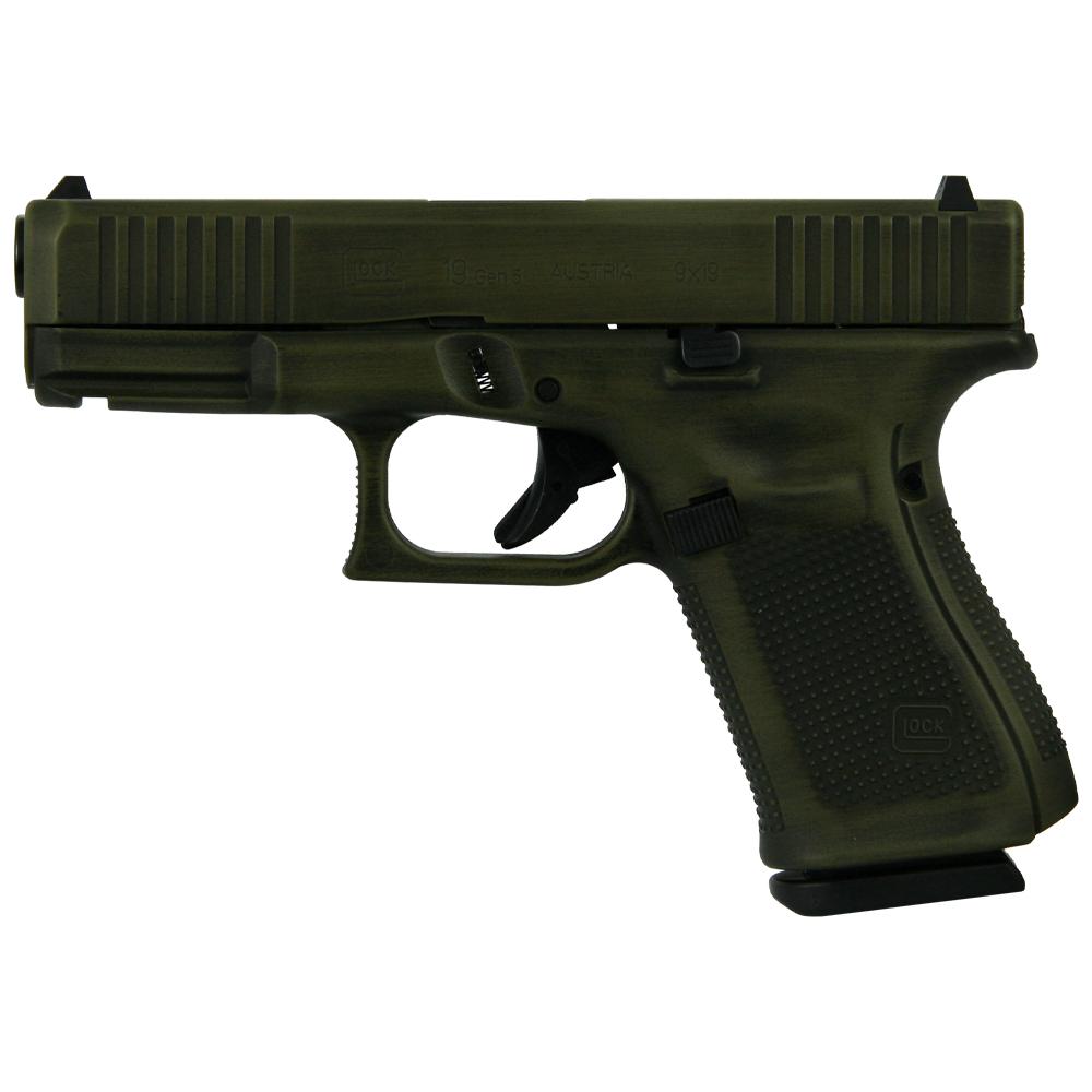 GLOCK G19 G5 9mm 4.02" 15rd Distress Bazooka Grn Austria | KYGUNCO