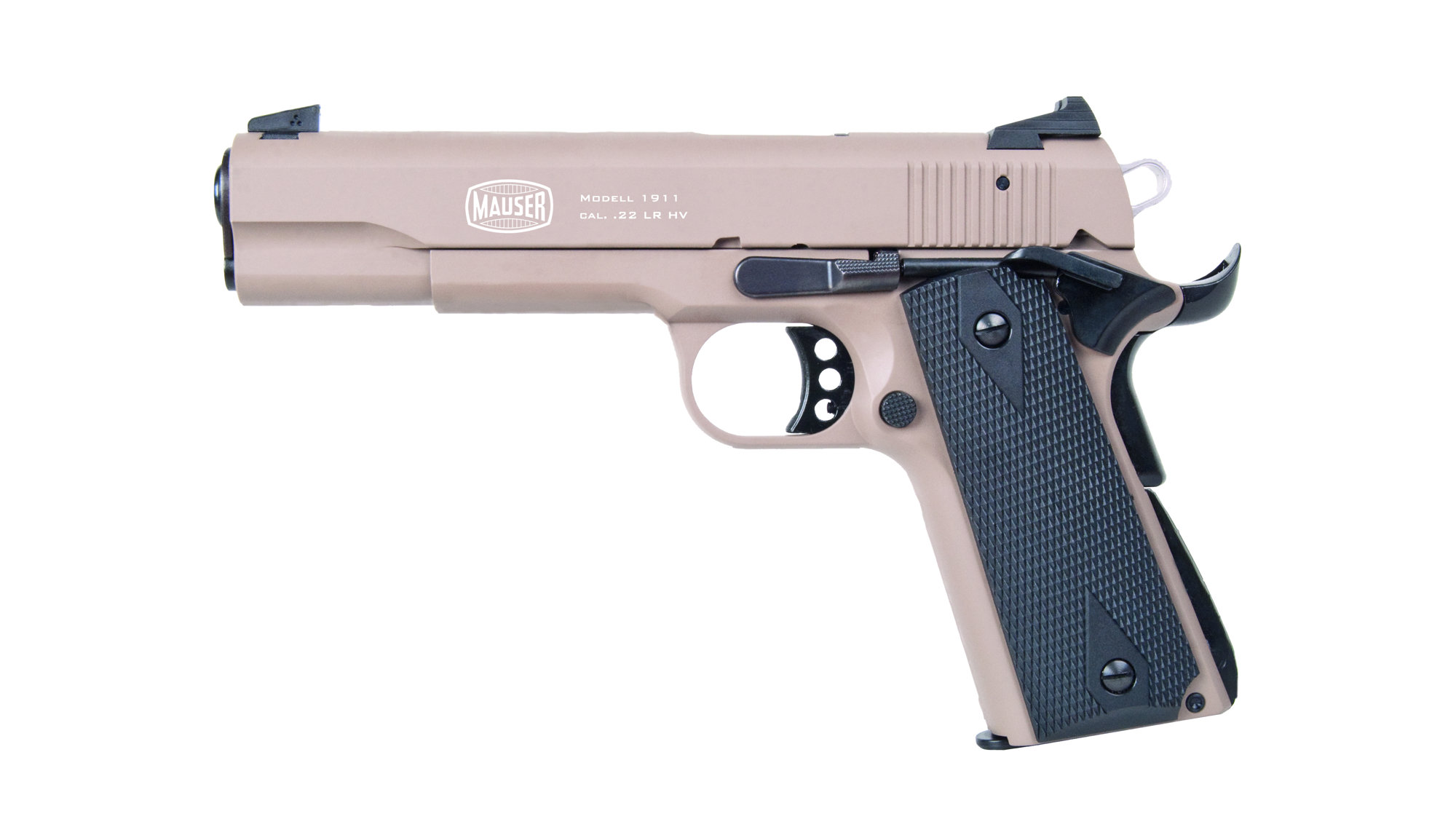 BLUE LINE SOLUTIONS MAUSER 1911 22 LR 5" 10rd Pistol - Tan / Black ...