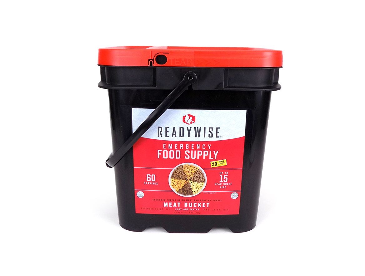 READY WISE Emergency Food Supply Meat Bucket - 60 Servings | KYGUNCO