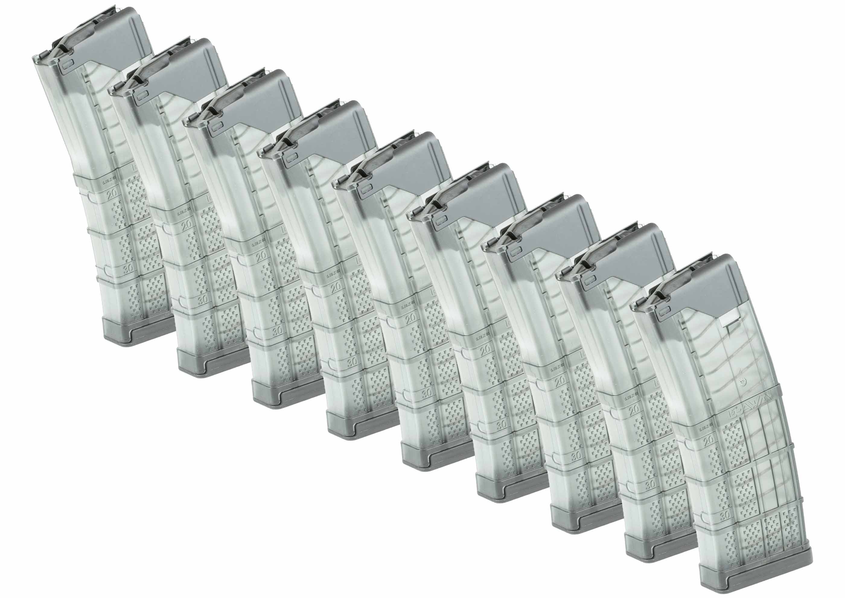 LANCER L5 Advanced Warfighter 5.56 30rd Trans Smoke 10pk | KYGUNCO