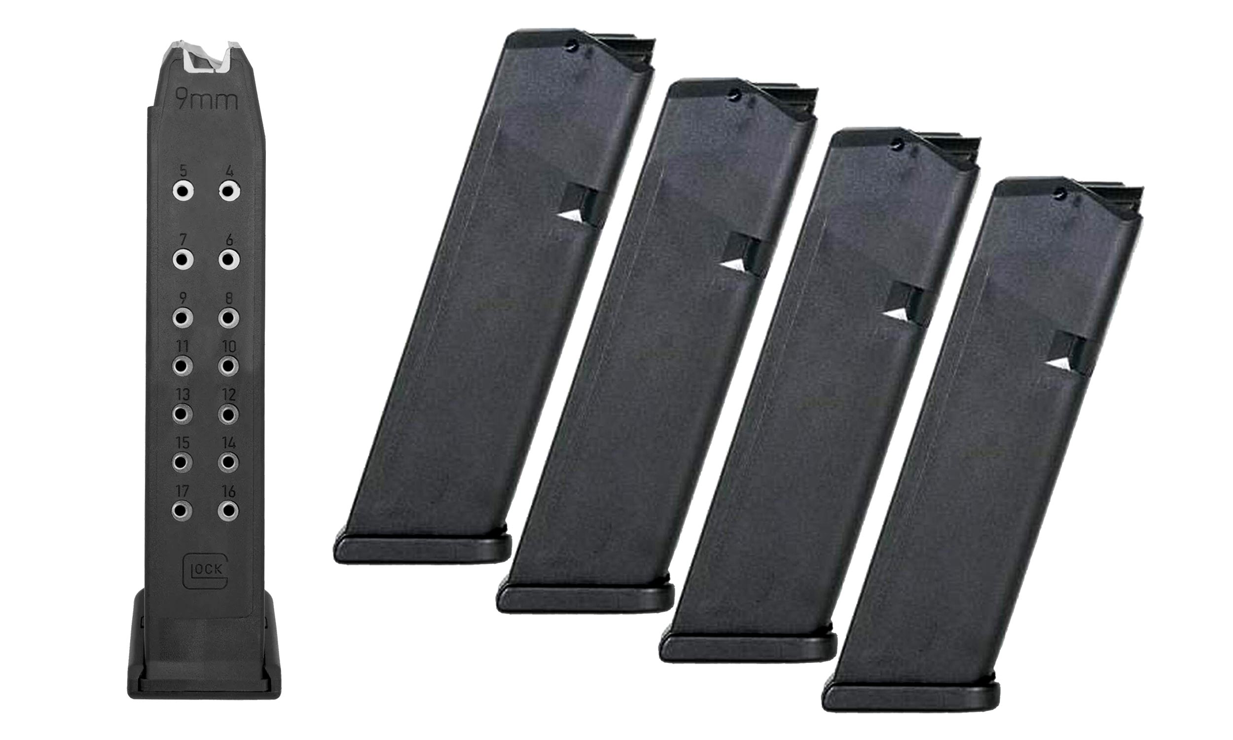 GLOCK G17/G34 9mm 17rd Magazine 5 Pack | KYGUNCO
