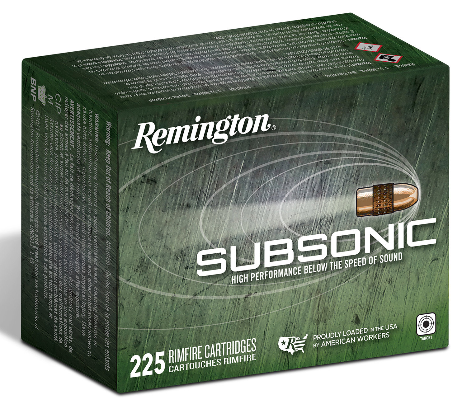 REMINGTON Subsonic 22LR 40gr Copper Plated Hollow Point Ammunition ...