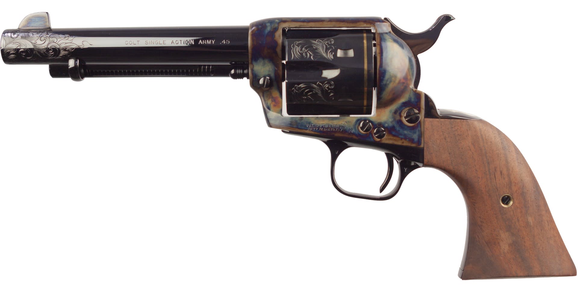 COLT Single Action Army 45LC 5.5" Nickel 6rd Walnut Special Serial ...