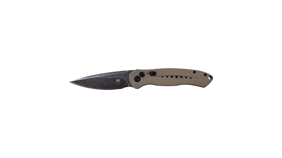 COBRATEC Diablo Tan Auto Folding Knife Side Button | KYGUNCO