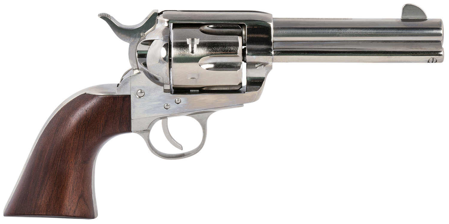 CIMARRON Pistolero 4.75" 45LC 6rd Single Action Revolver - Nickel ...