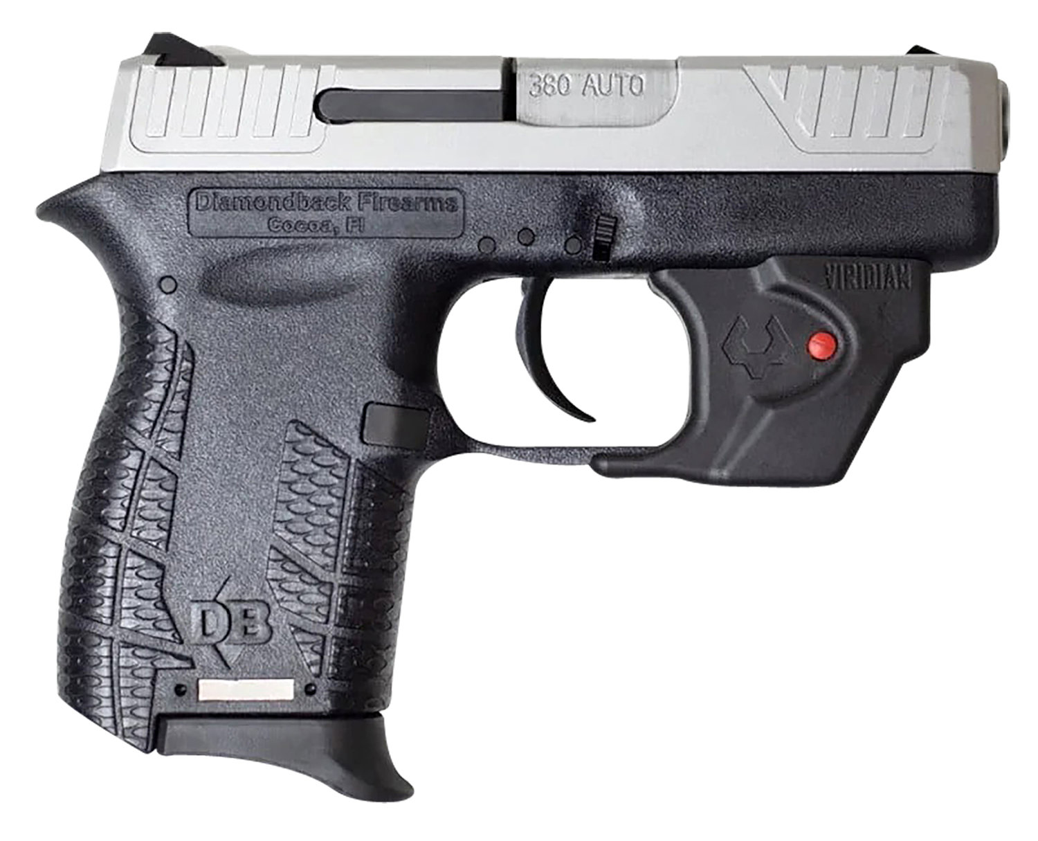 DIAMONDBACK FIREARMS DB380 G4 380 ACP 2.8" 6rd Black SS Viridian Laser ...
