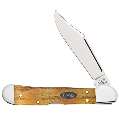 CASE KNIVES Yellow Curly Oak - Mini CopperLock (71749L SS) | KYGUNCO
