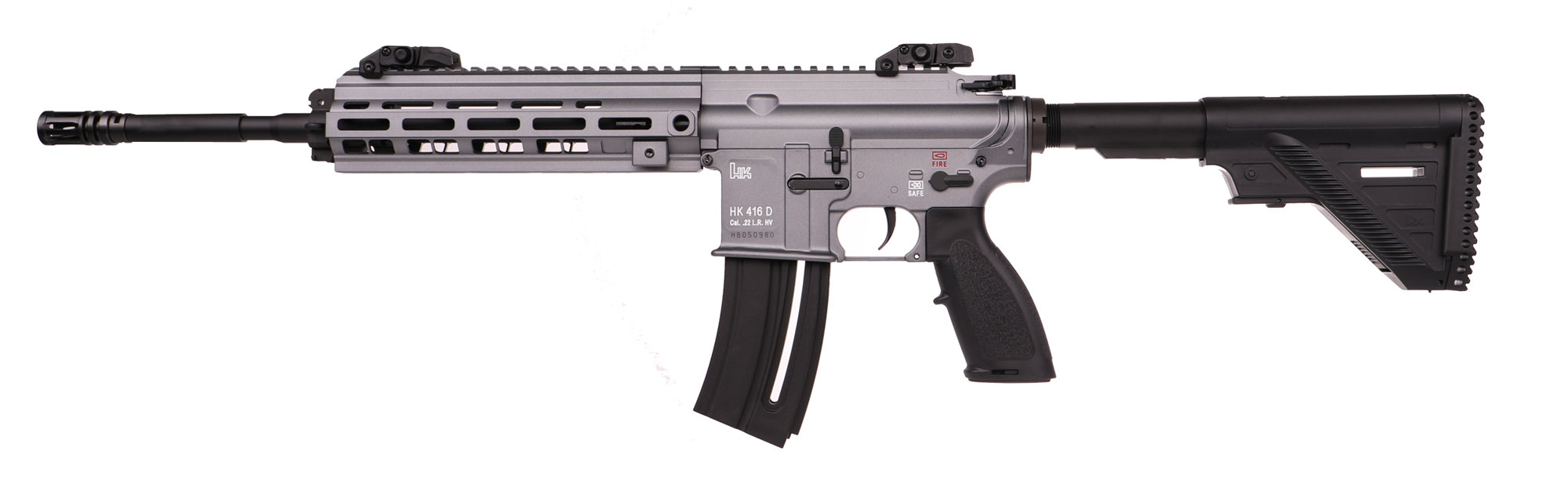 HK USA HK416 22 LR 16.1" 20rd Semi-Auto Rifle - M-LOK - Grey / Black ...