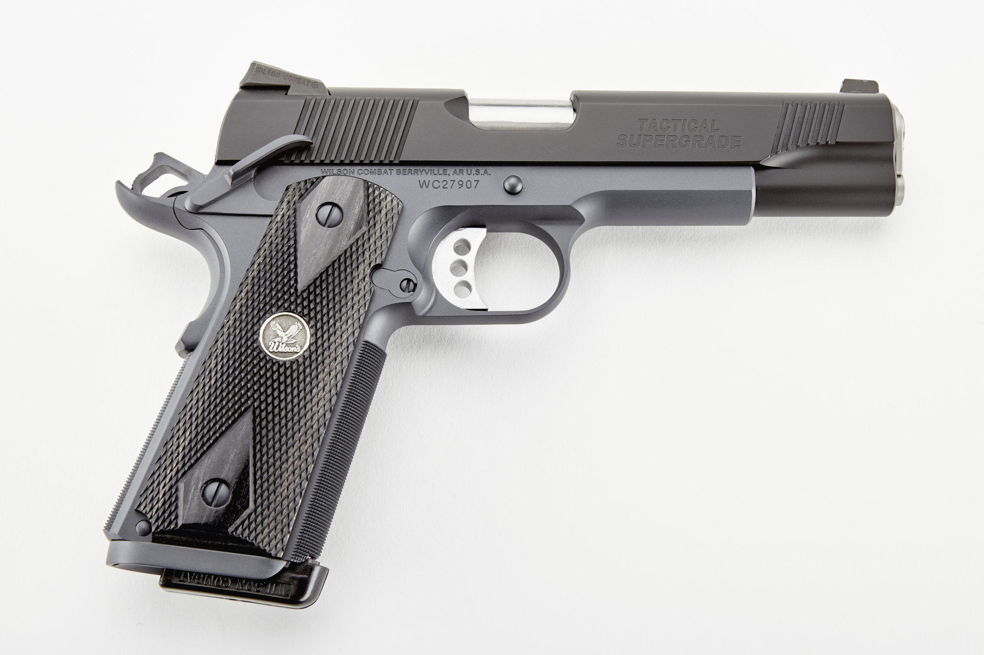 WILSON COMBAT TACTICAL SUPERGRADE 1911 5" 8rd Pistol - Black / Grey ...