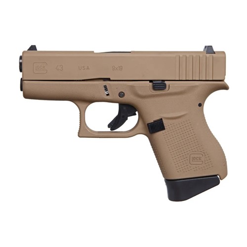 GLOCK G43 9mm 3.4ʺ 6rd Pistol w/ Front Serrations - FDE | KYGUNCO