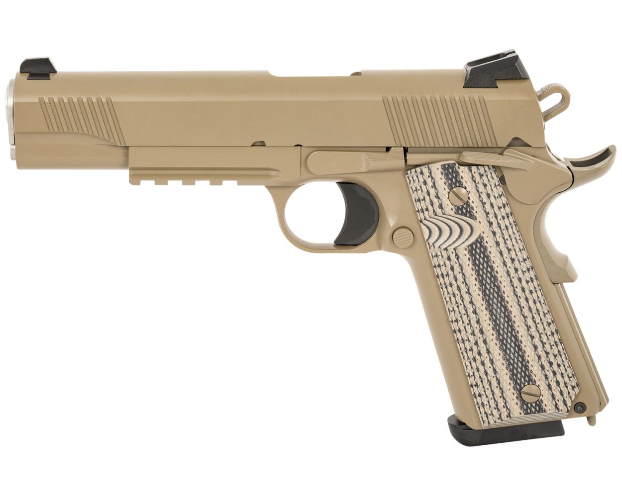 TISAS (SDS Imports) 1911 Duty 45ACP 5" 8rd Pistol - FDE w/ G10 Grips ...