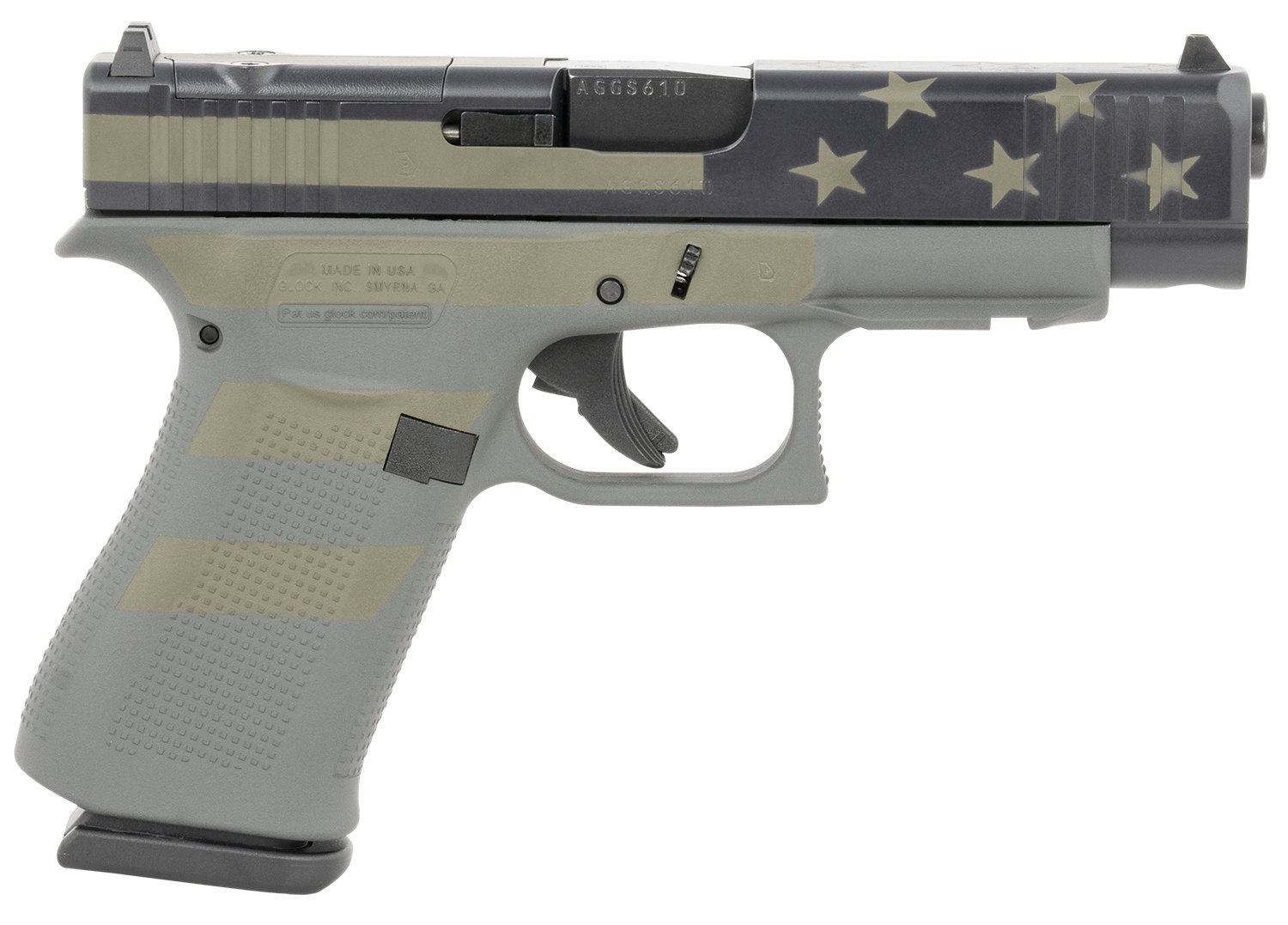 GLOCK G48 MOS 9mm 4.17" 10rd Optic Ready Pistol - Operator Flag | KYGUNCO